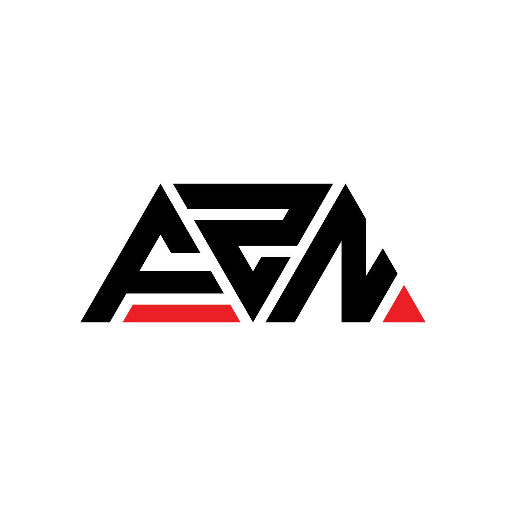 FZN triangle letter logo design with triangle shape. FZN triangle logo ...