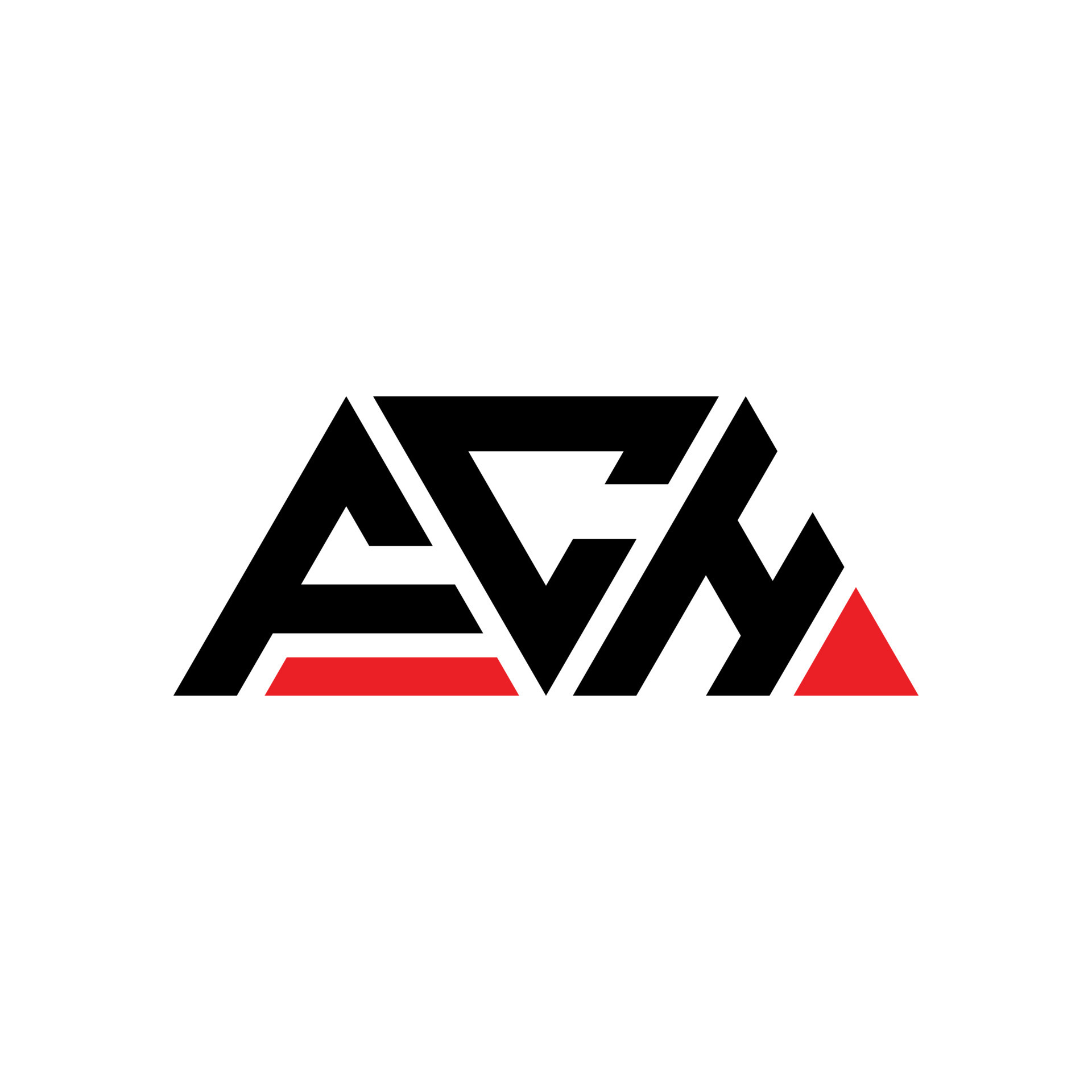 diseño de logotipo de letra de triángulo fch con forma de triángulo. monograma de diseño del ...