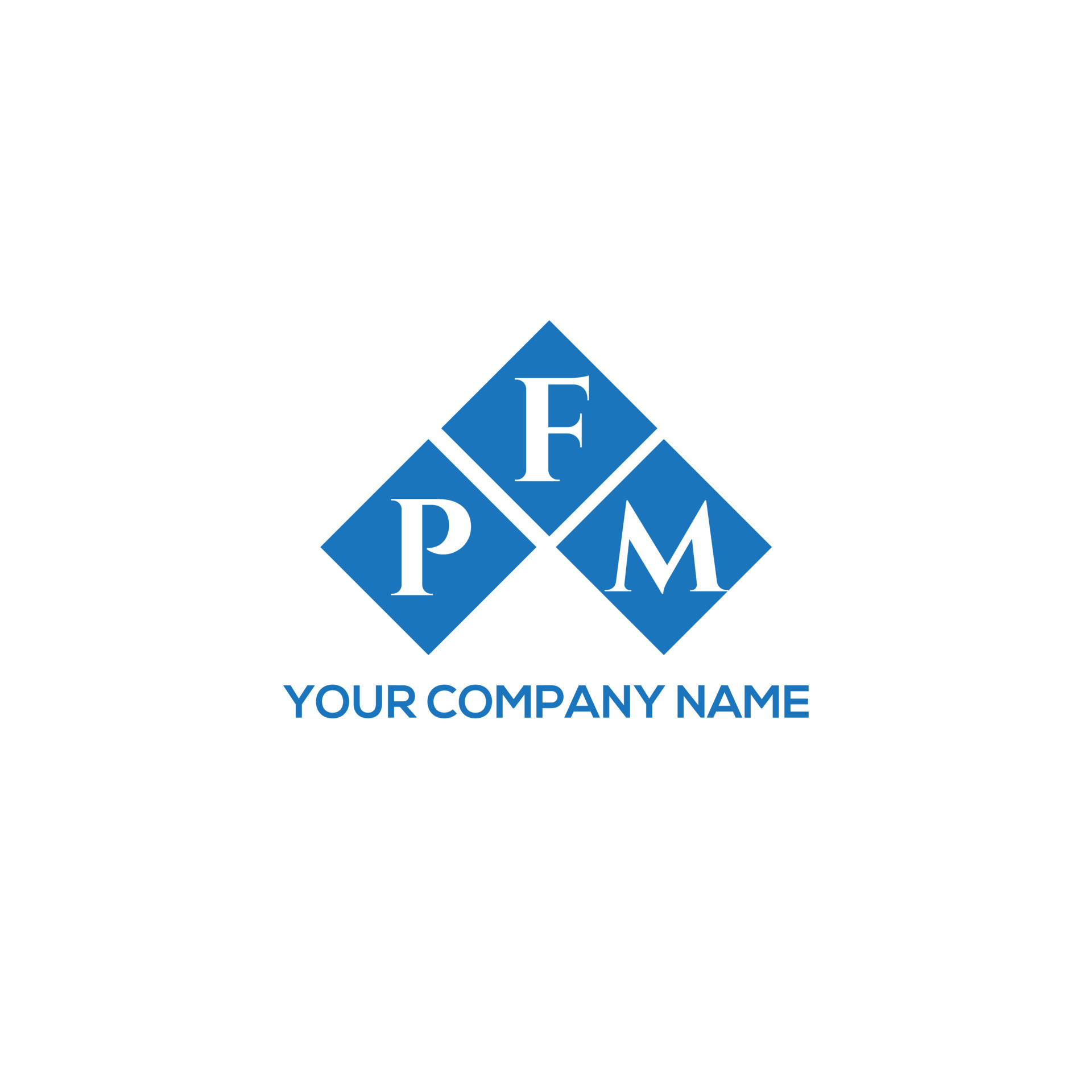 Pfm Letter Logo Design On White Background Pfm Creative Initials Letter Logo Concept Pfm