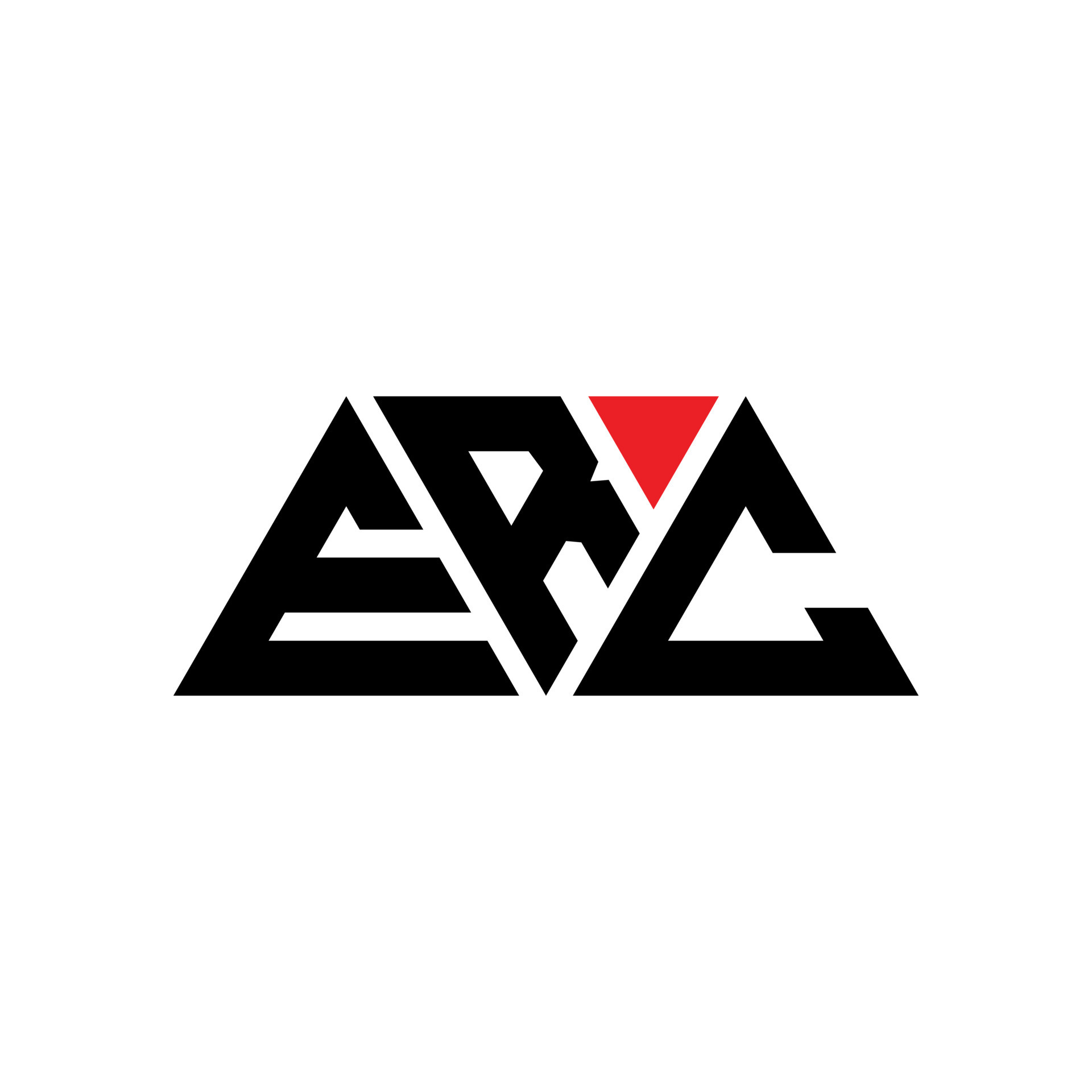 Erc Triangle Letter Logo Design With Triangle Shape Erc Triangle Logo Design Monogram Erc