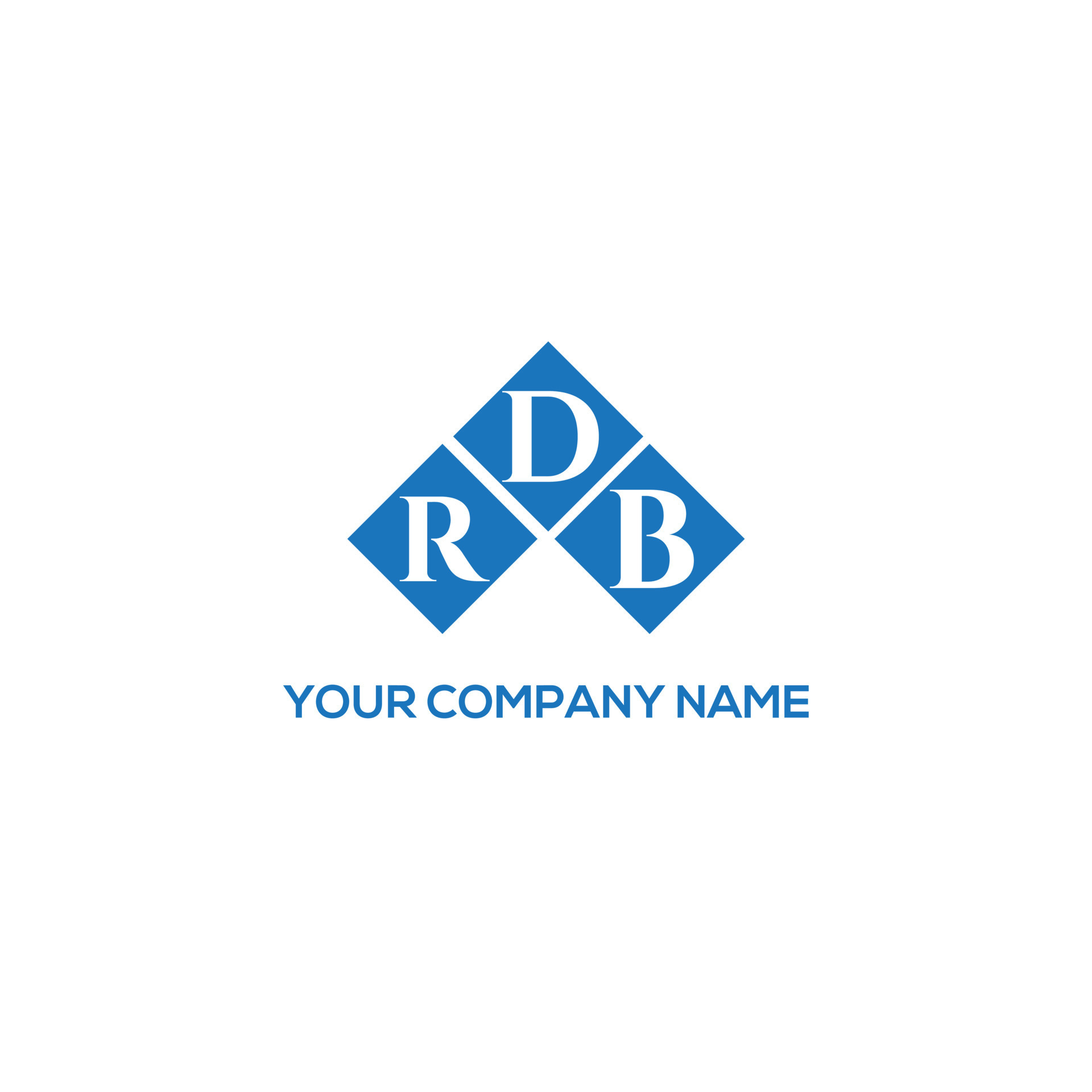 RDB letter logo design on WHITE background. RDB creative initials letter logo concept. RDB ...