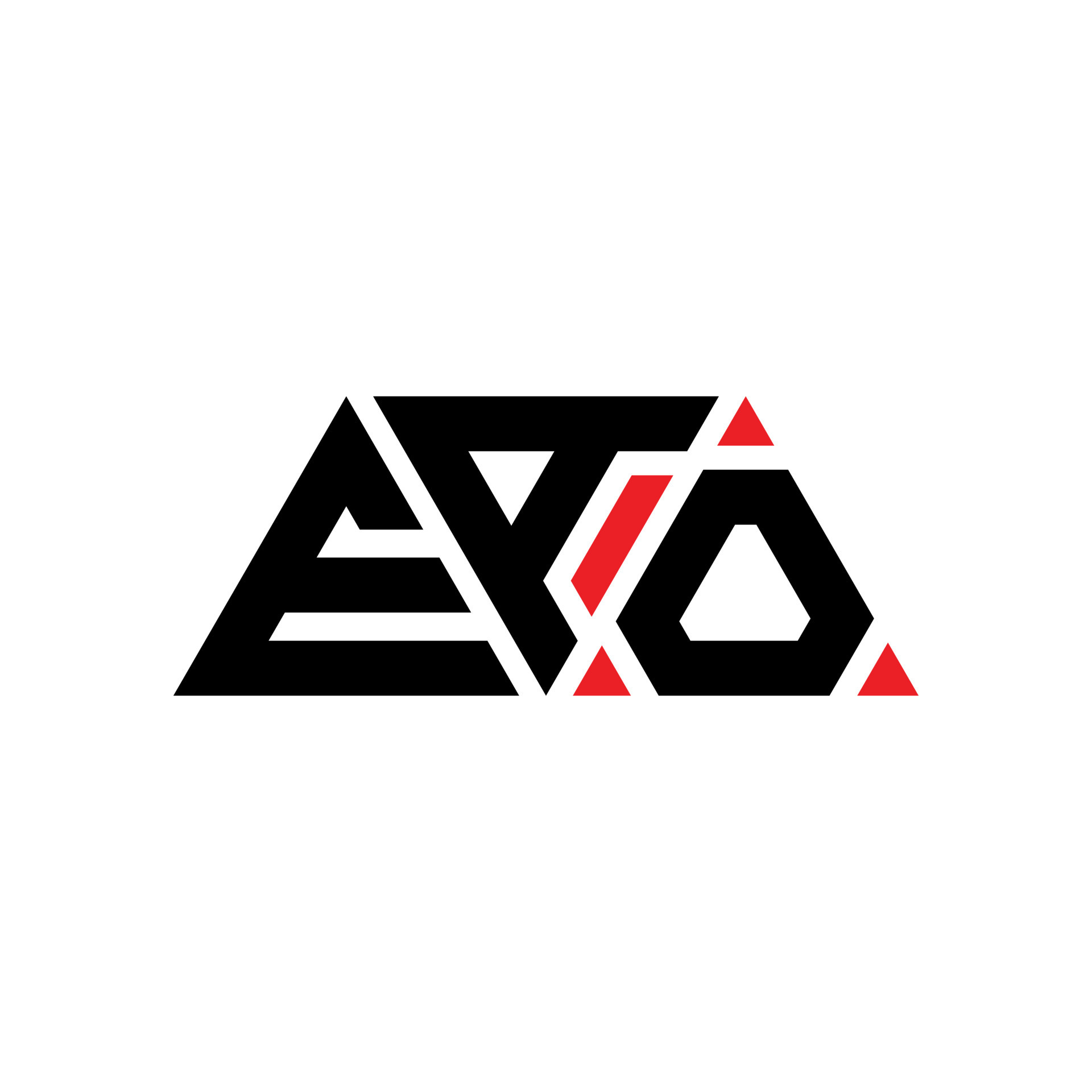 diseño de logotipo de letra triangular eao con forma de triángulo. monograma de diseño del ...