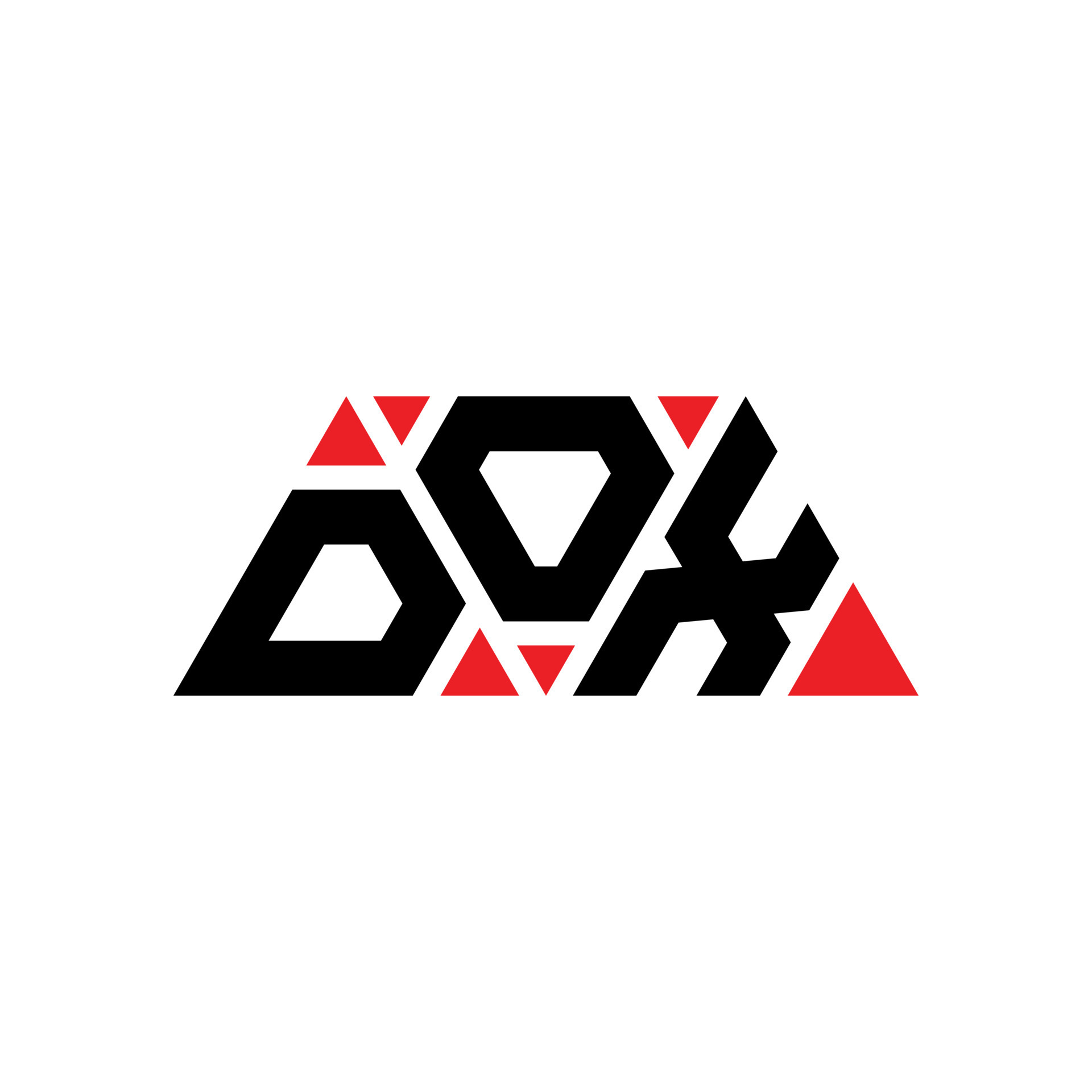 DOX triangle letter logo design with triangle shape. DOX triangle logo design monogram. DOX ...