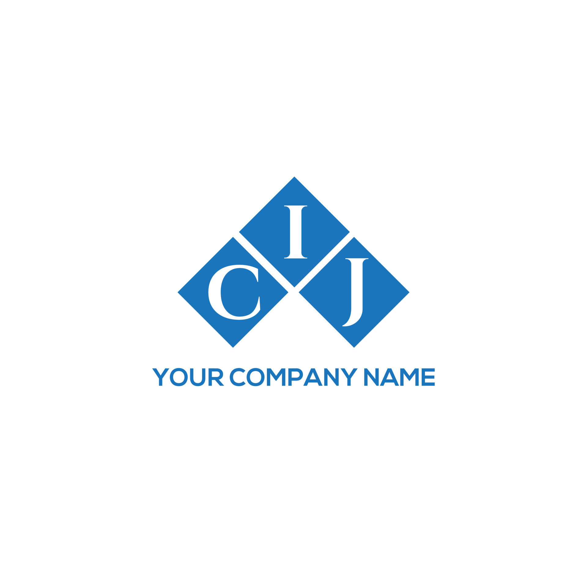 diseño de logotipo de letra cij sobre fondo blanco. concepto de logotipo de letra de iniciales ...