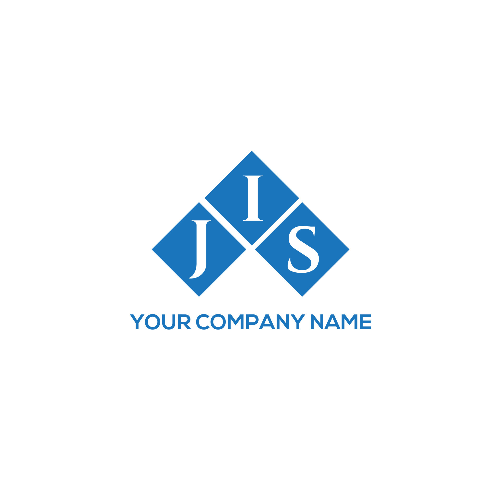 JIS letter logo design on WHITE background. JIS creative initials letter logo concept. JIS ...