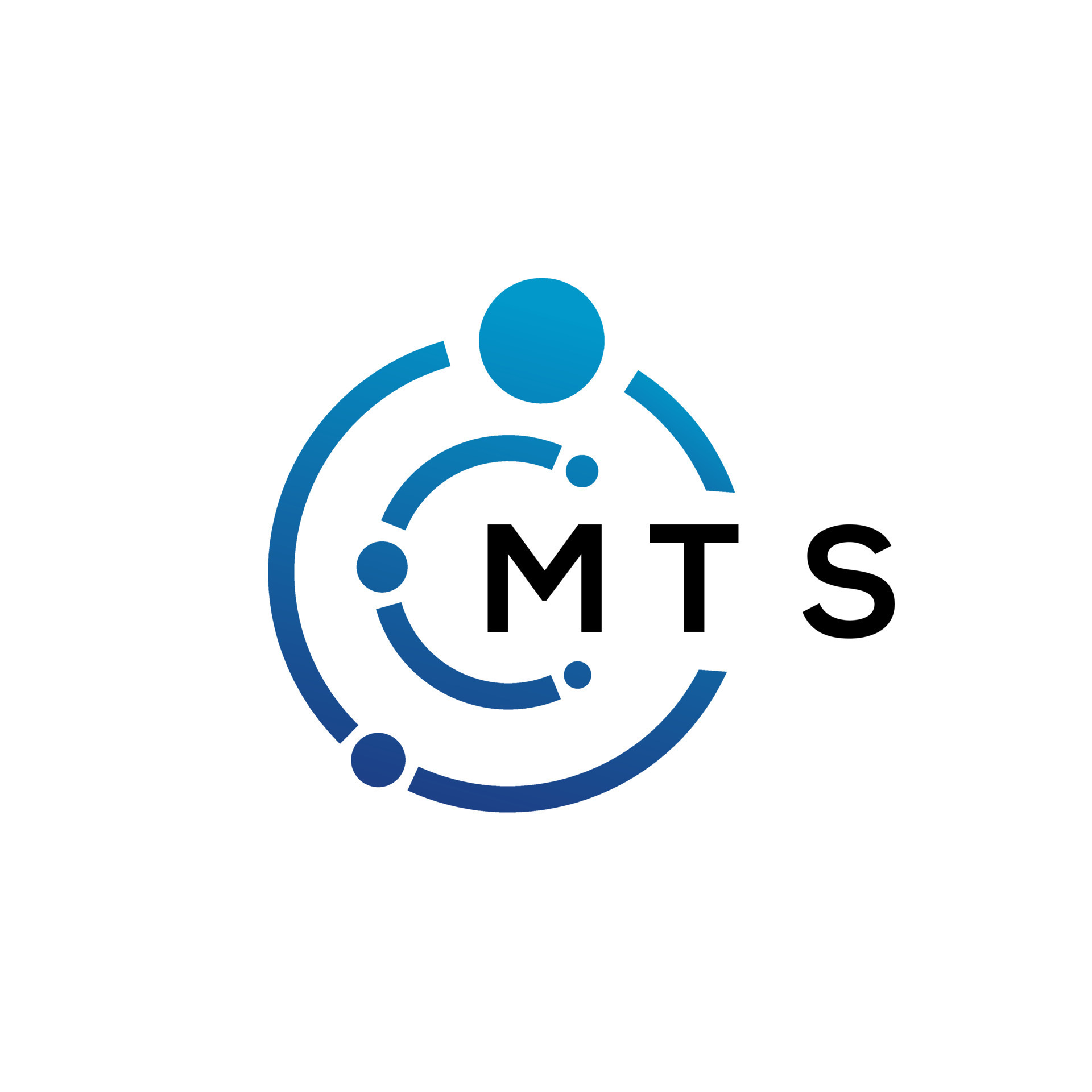 MTS letter technology logo design on white background. MTS creative initials letter IT logo ...