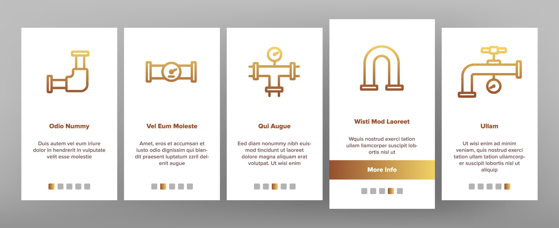 Pipeline Onboarding Elements Icons Set Vector 10167855 Vector Art At Vecteezy