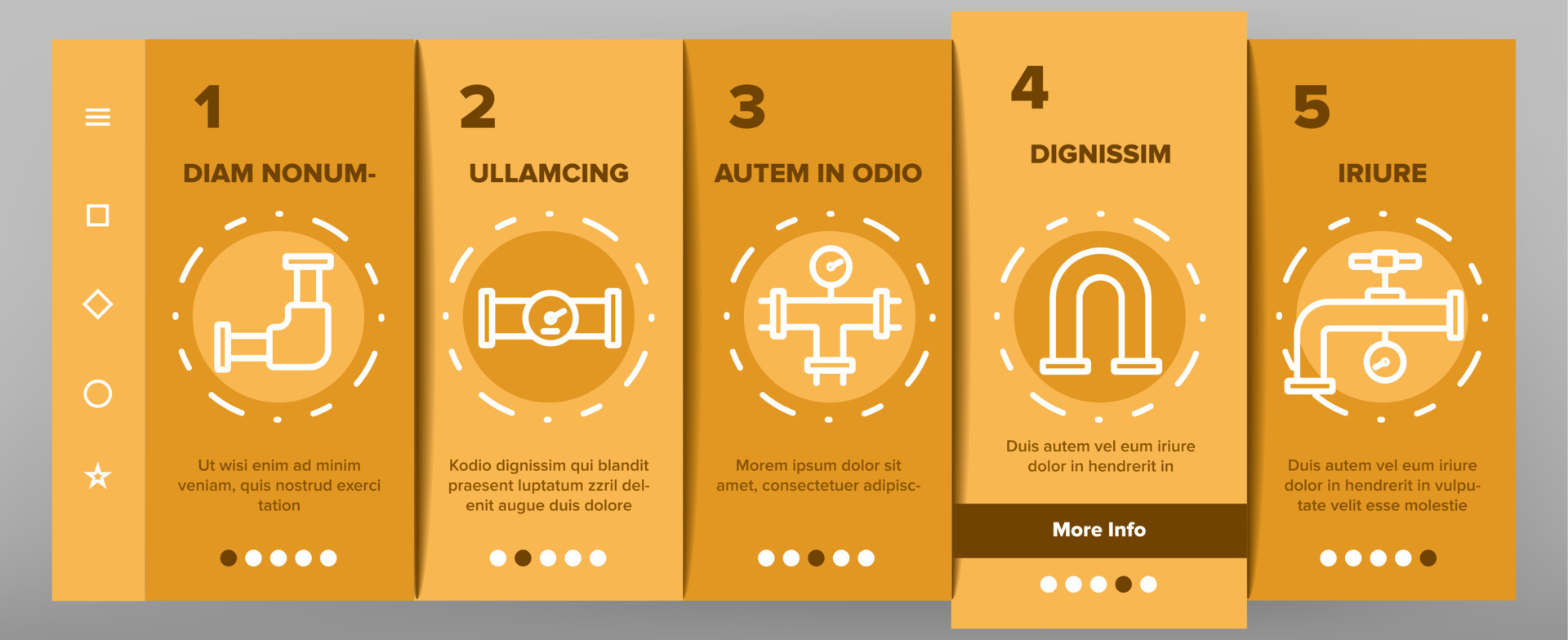 Pipeline Onboarding Elements Icons Set Vector 10167953 Vector Art At Vecteezy