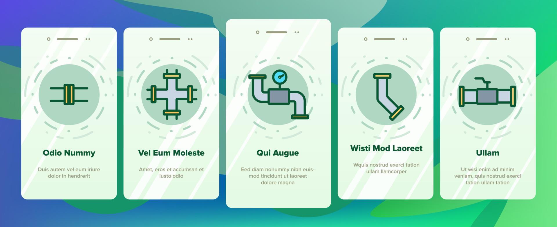 Pipeline Onboarding Elements Icons Set Vector 10167961 Vector Art At Vecteezy