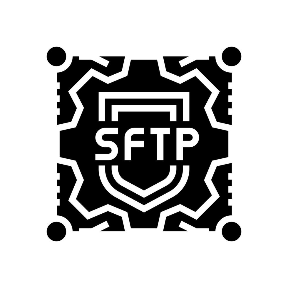 sftp label glyph icon vector illustration sign 10168003 Vector Art at ...