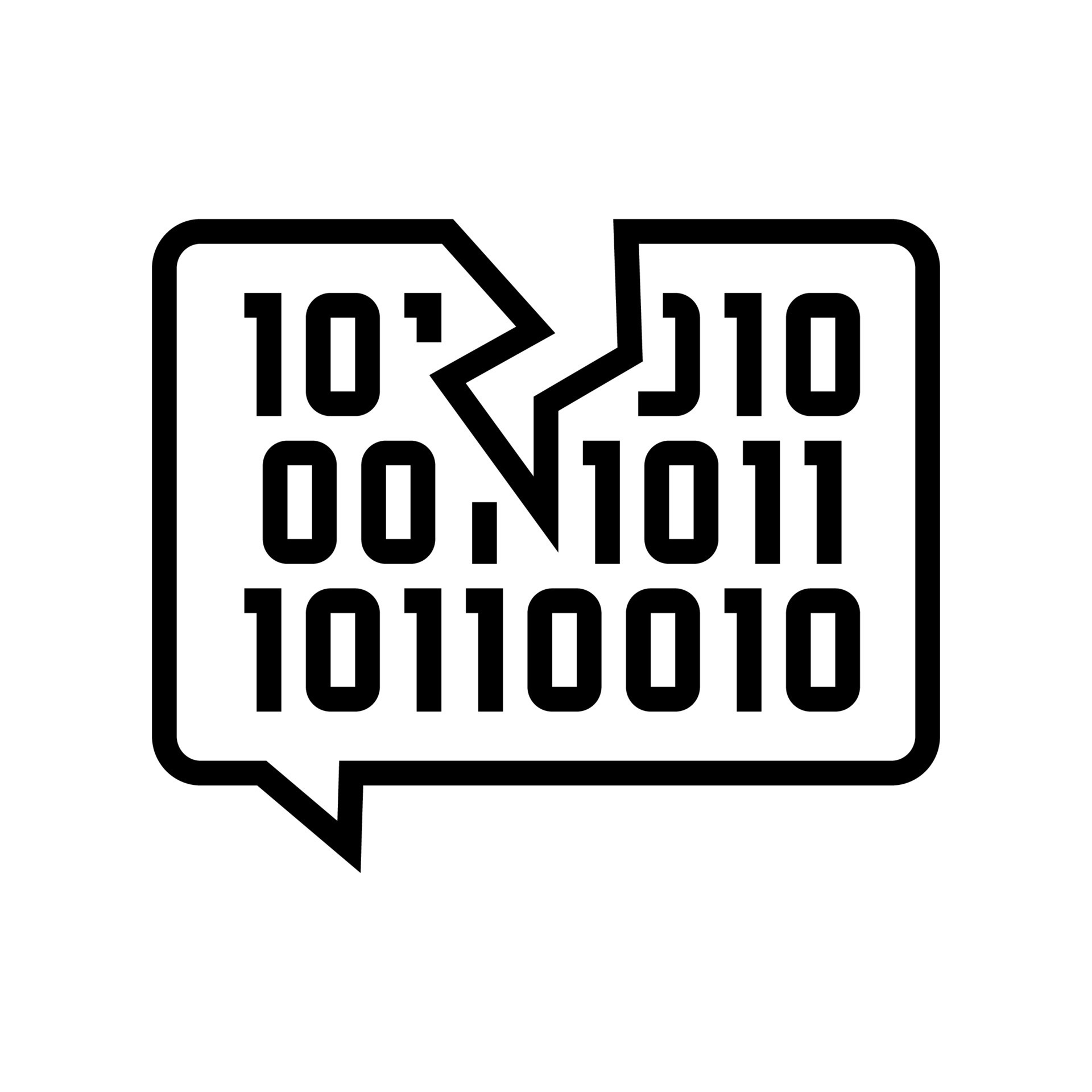 Hacked Password Binary Code Line Icon Vector Illustration 10168614 Vector Art At Vecteezy