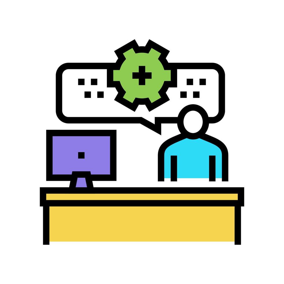 employee working process color icon vector illustration 10168921 Vector ...