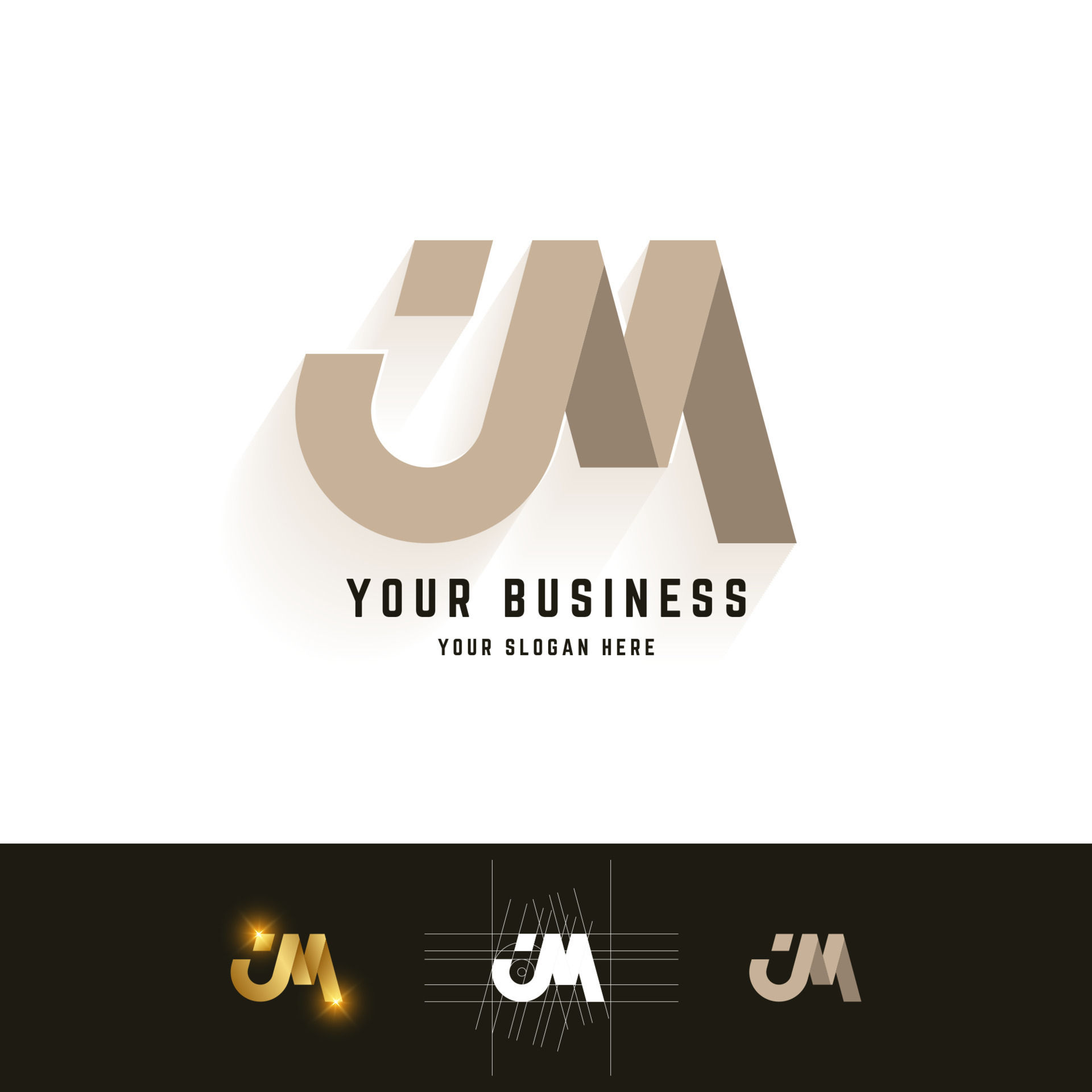 Letter JM or JN monogram logo with grid method design 10169431 Vector Art at Vecteezy