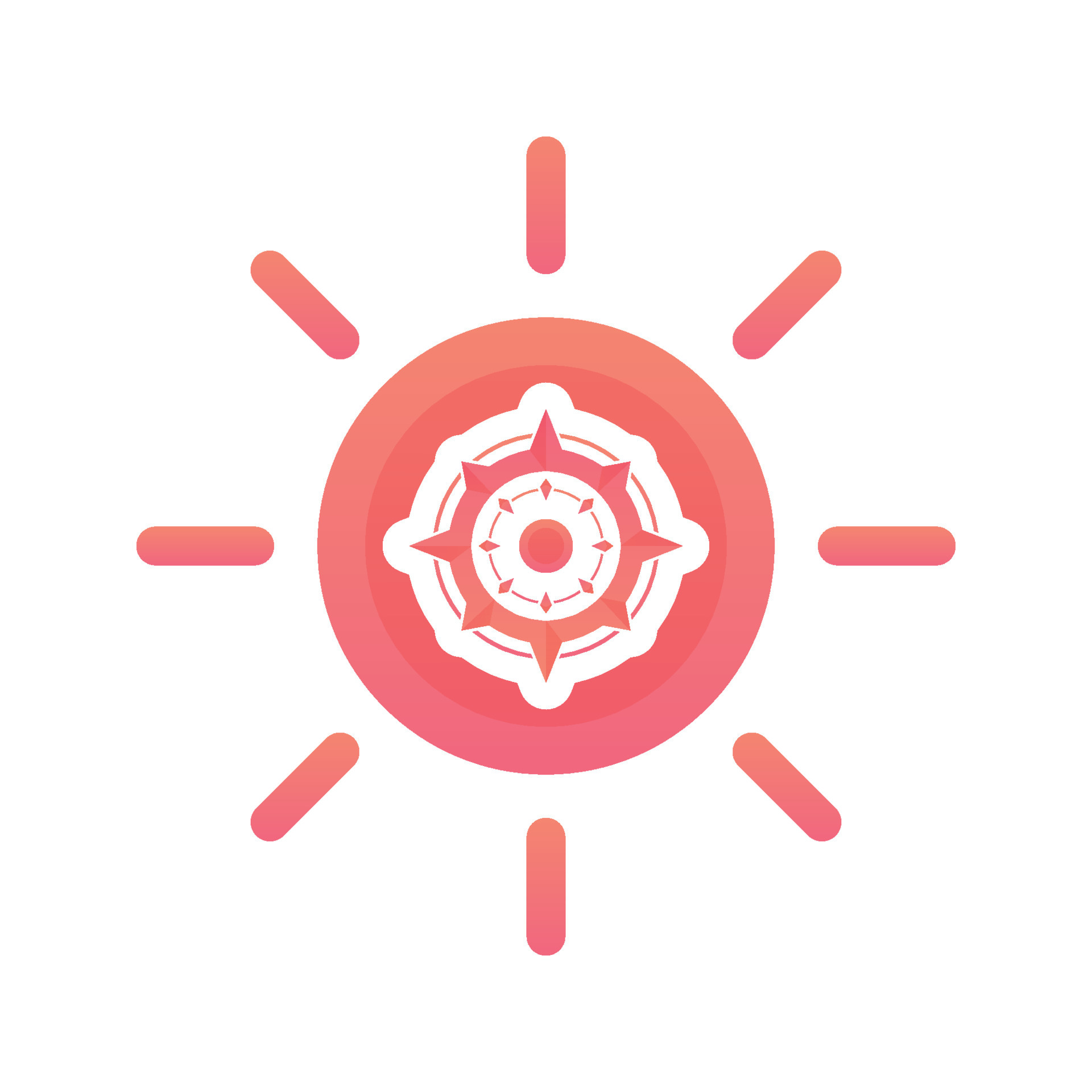 Sun Compass Logo Gradient Design Template Icon Element 10170634 Vector Art At Vecteezy