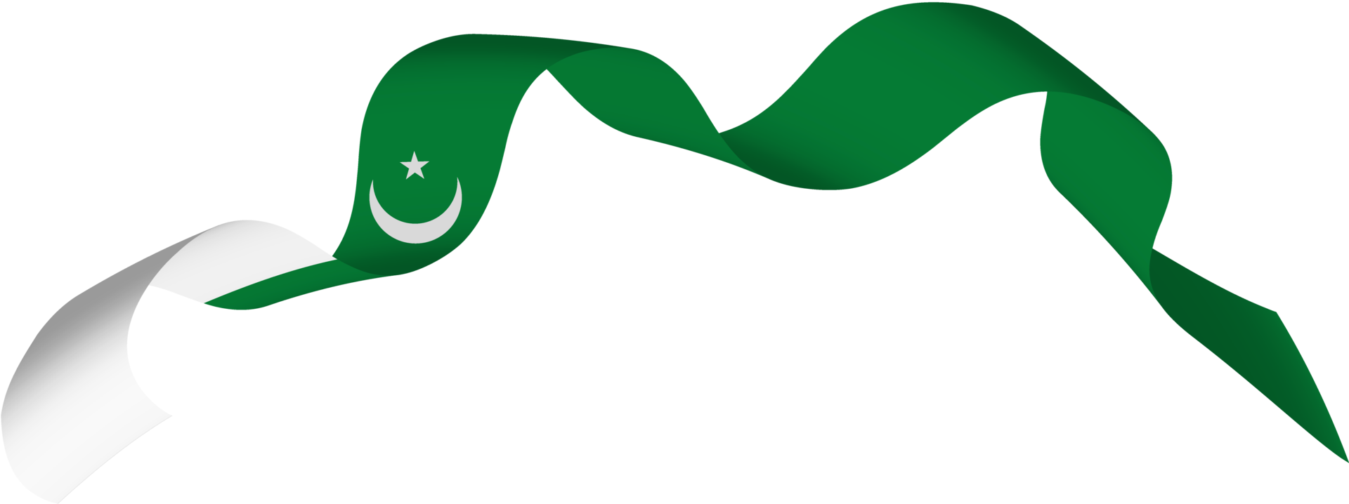 Pakistan Flag Ribbon 10170946 Png
