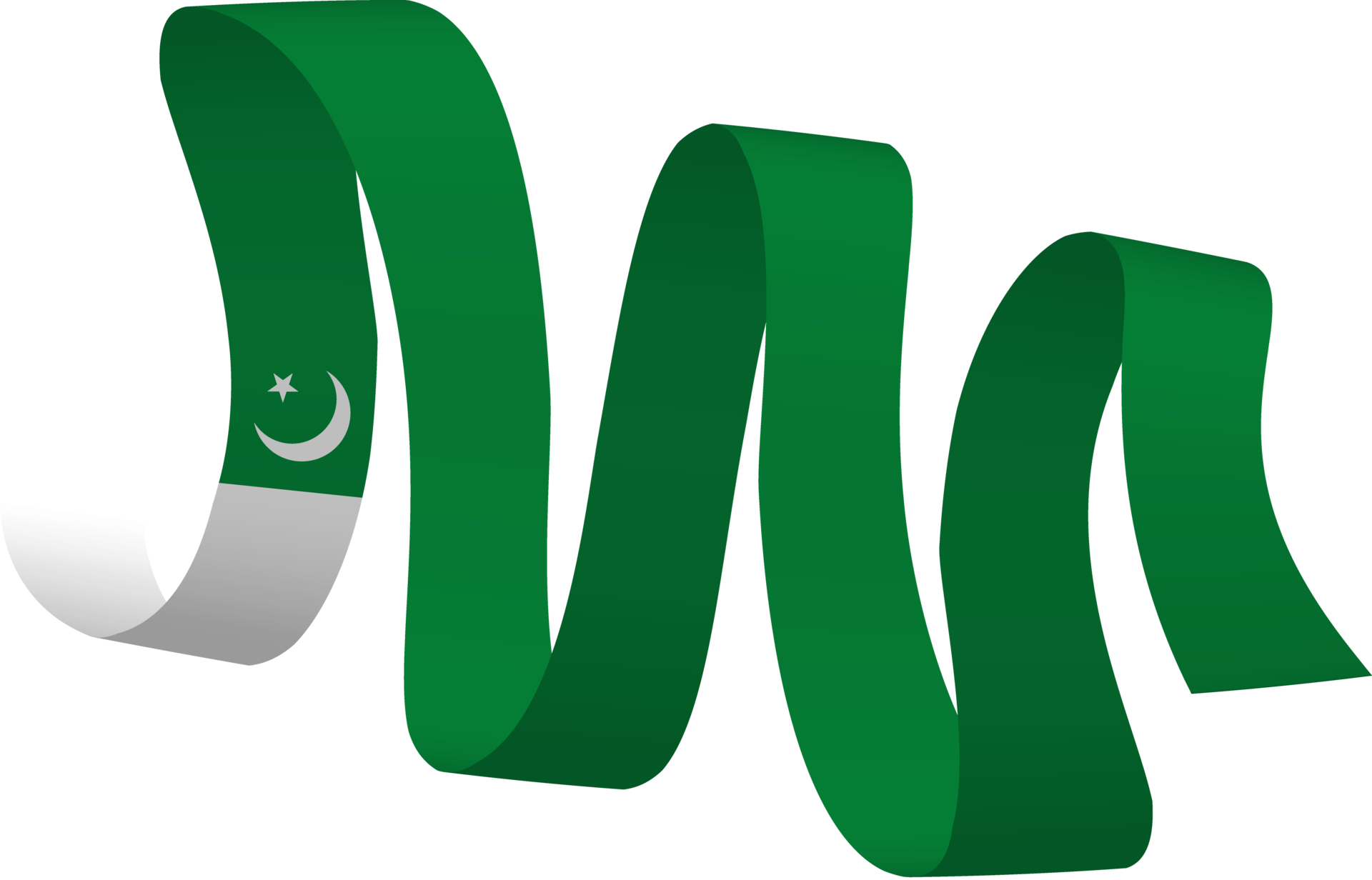 Pakistan Flag Ribbon 10170948 Png