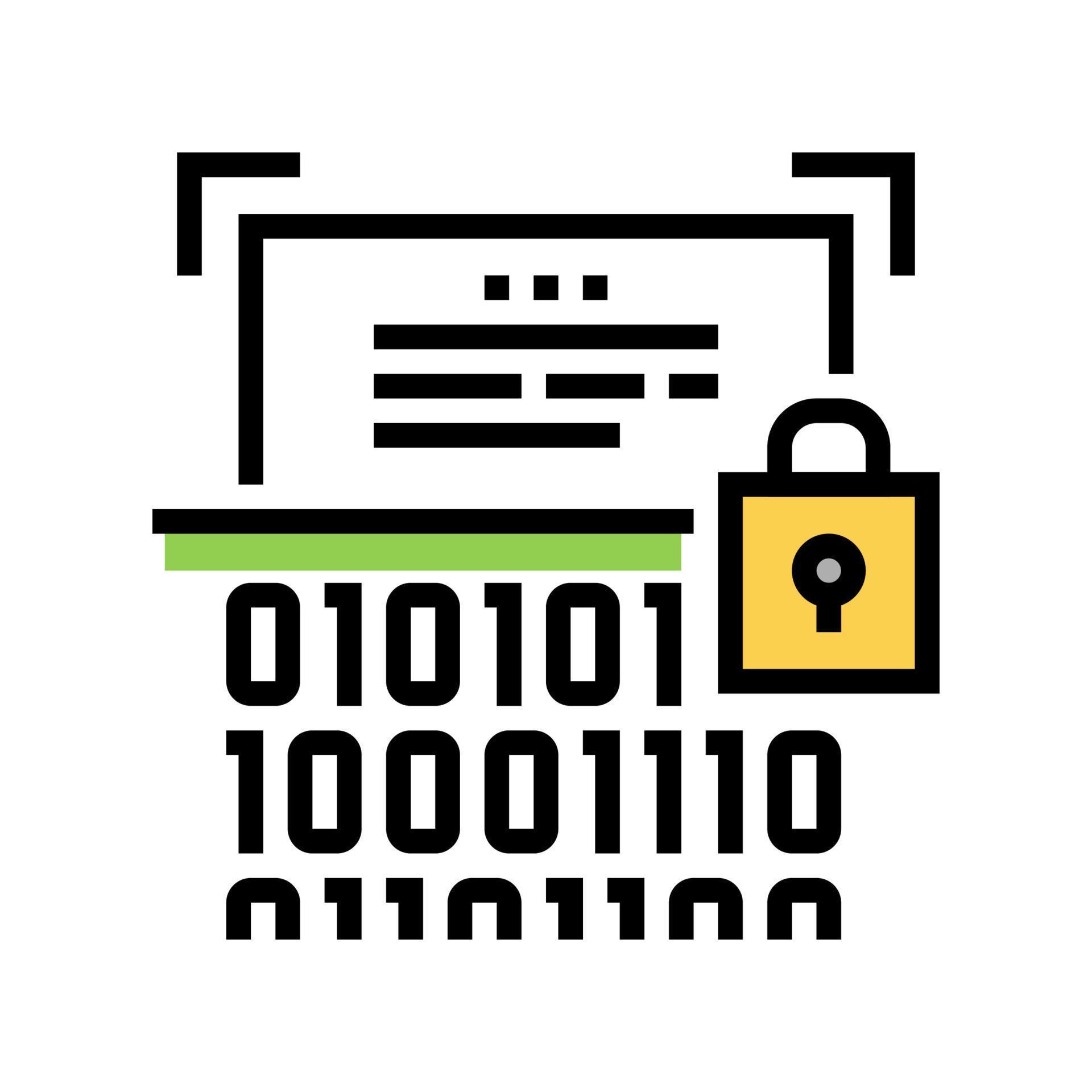 binary encryption color icon vector illustration sign 10171969 Vector ...
