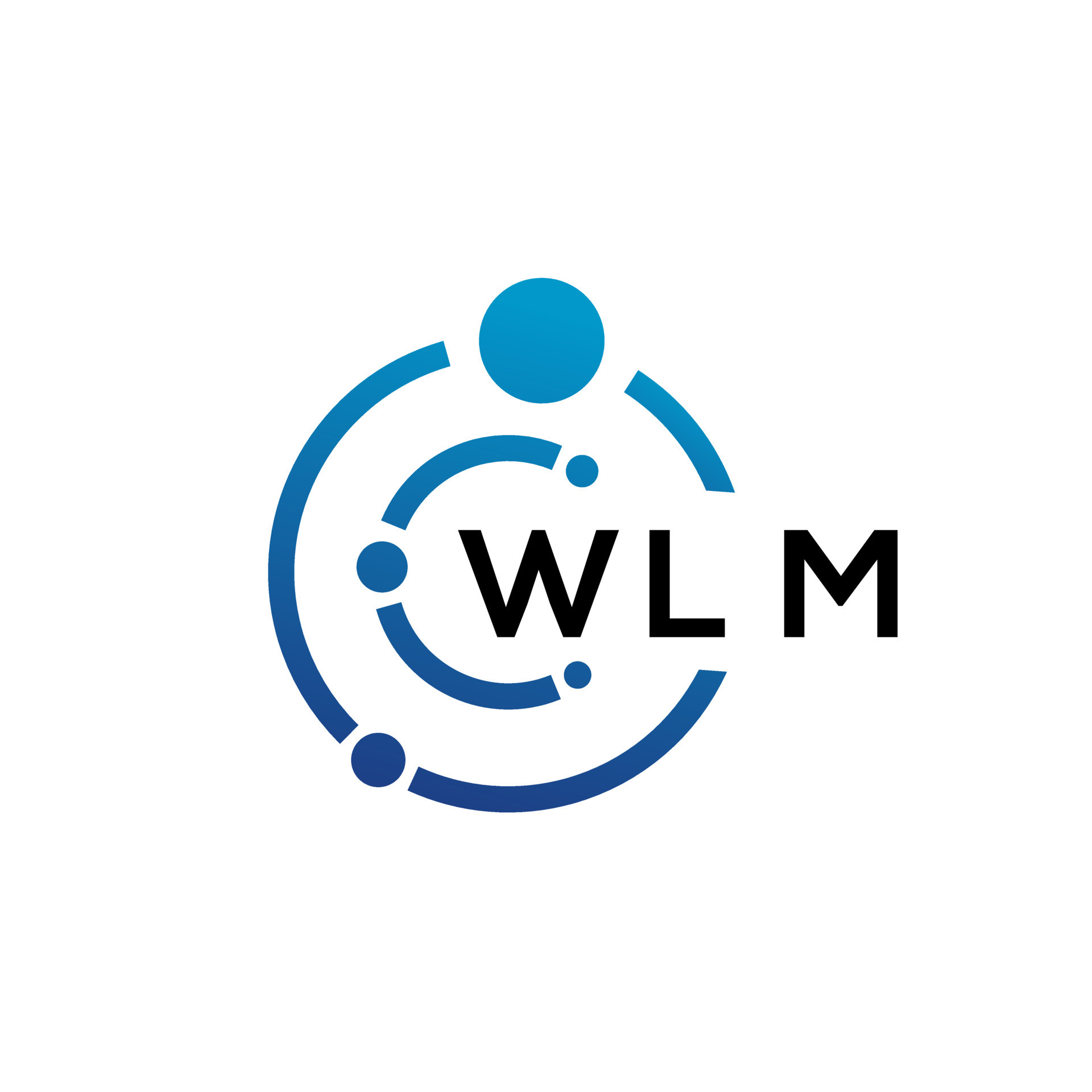Wlm Letter Technology Logo Design On White Background Wlm Creative Initials Letter It Logo