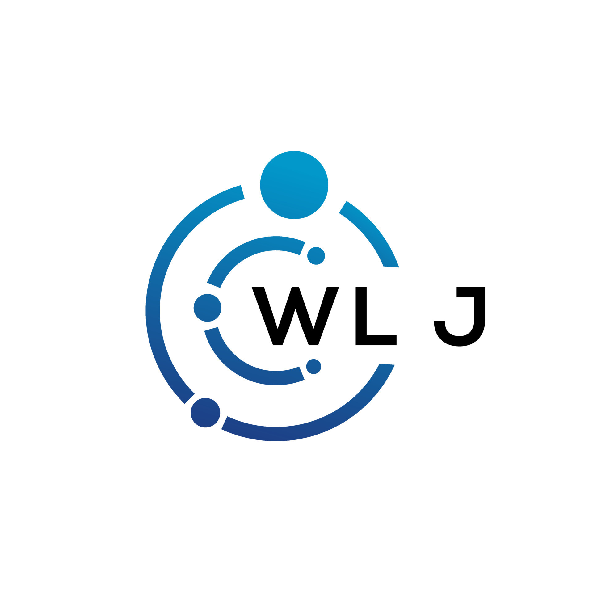 WLJ letter technology logo design on white background. WLJ creative initials letter IT logo ...