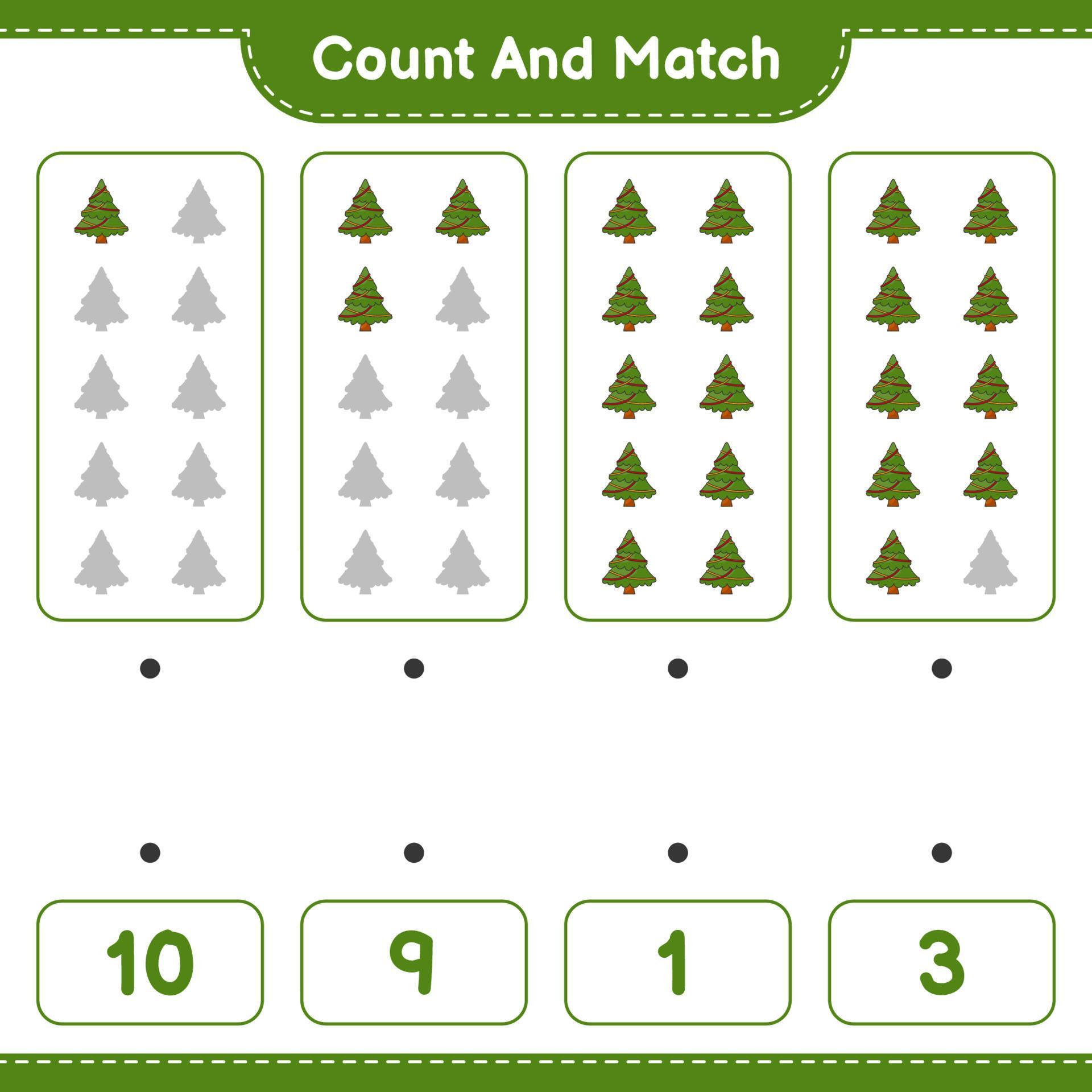 Count and match, count the number of Christmas Tree and match with the ...