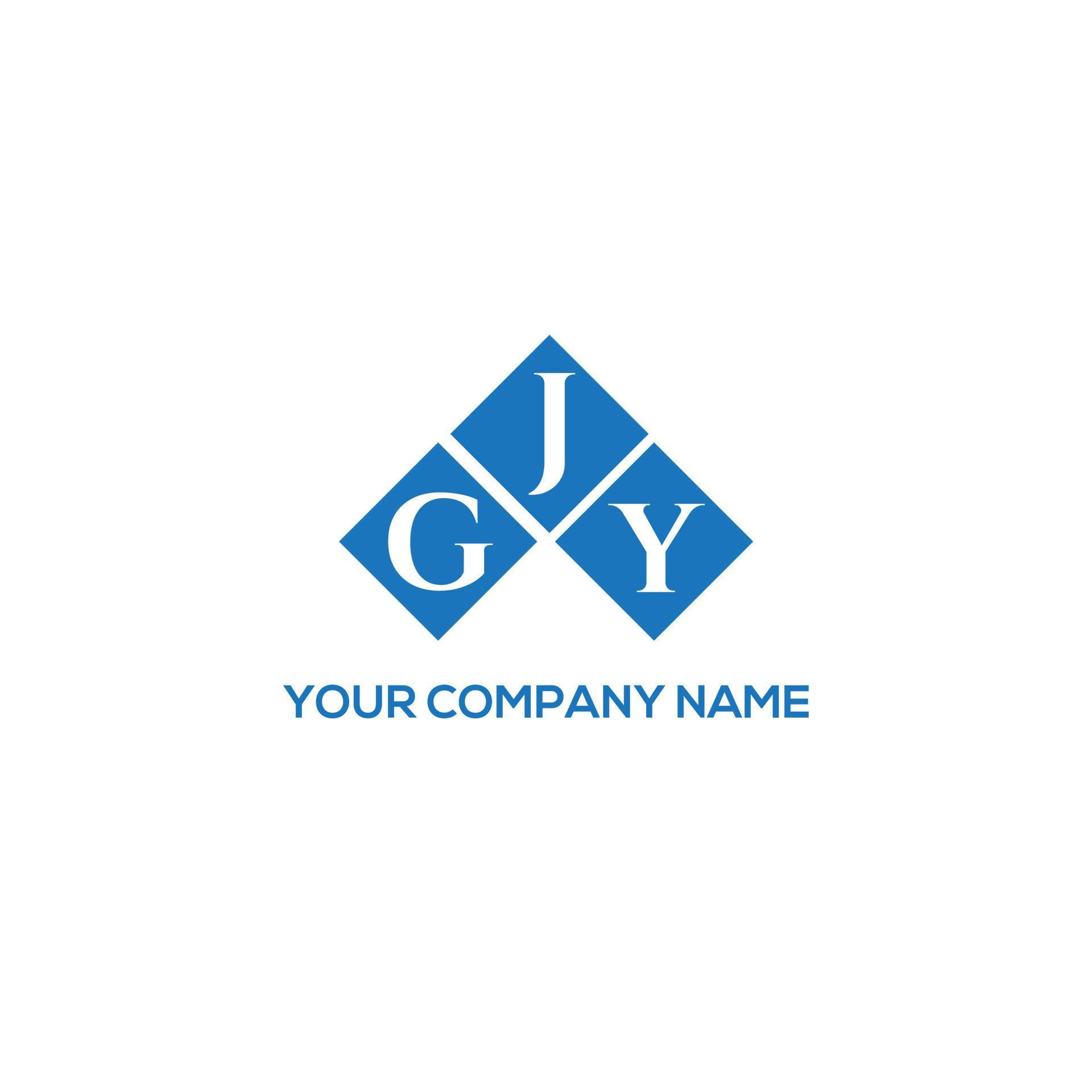 GJY letter logo design on WHITE background. GJY creative initials letter logo concept. GJY ...