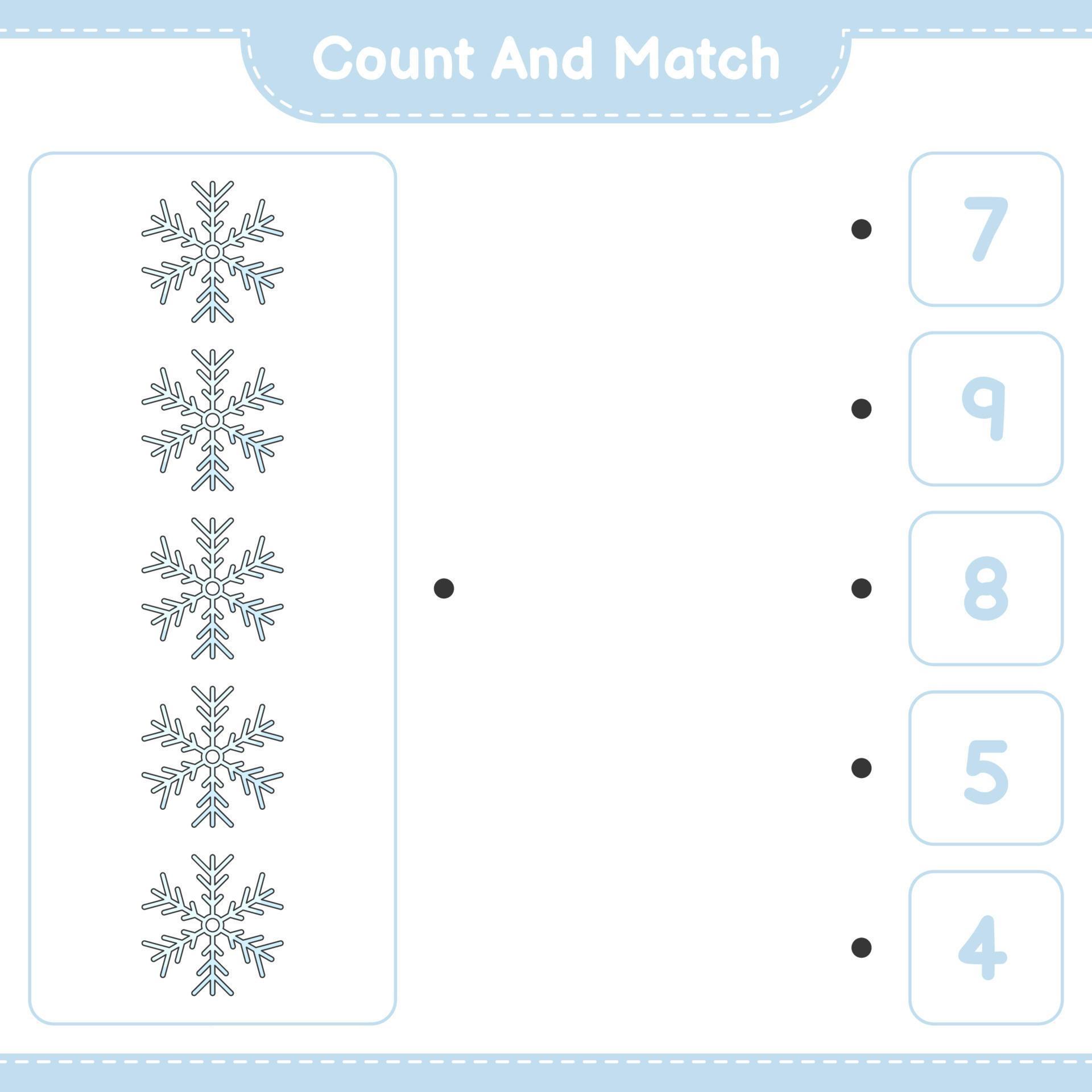 Count and match, count the number of Snowflake and match with the right ...