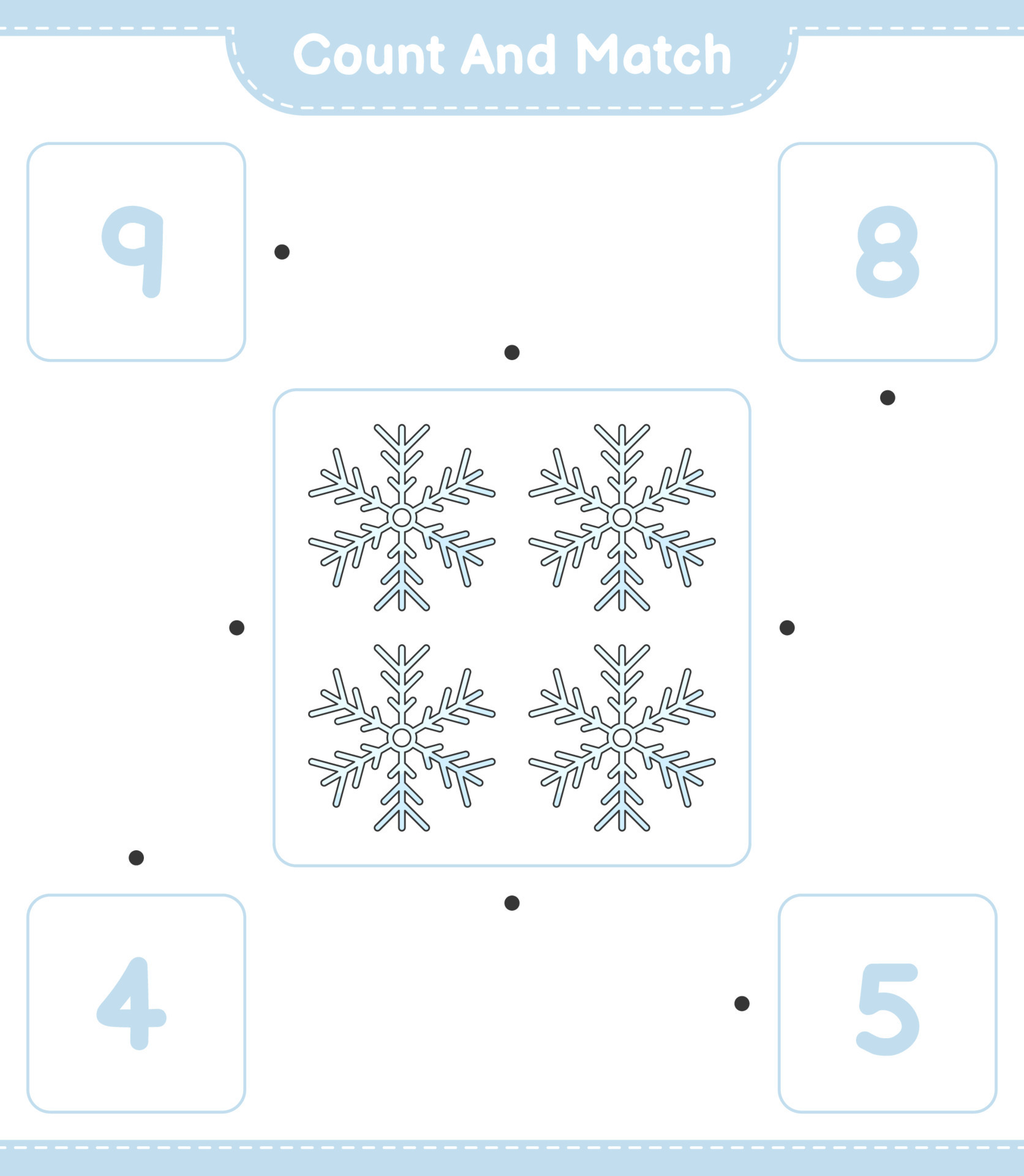 Count and match, count the number of Snowflake and match with the right ...