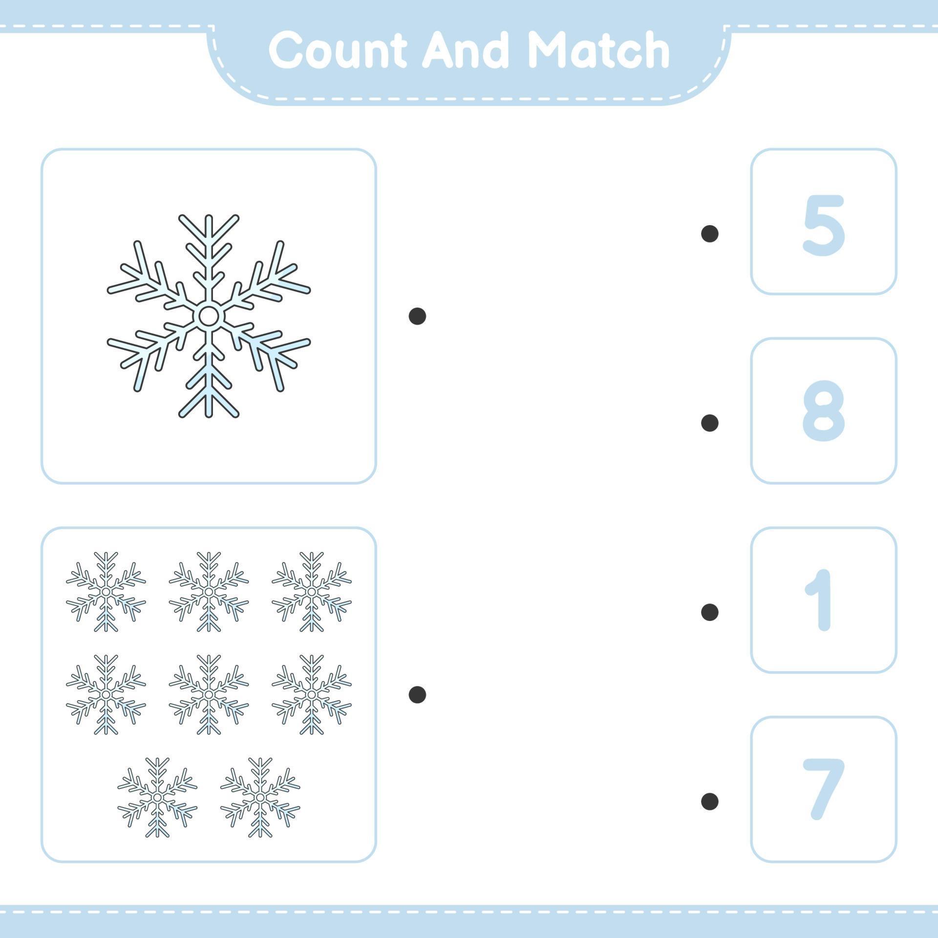 Count and match, count the number of Snowflake and match with the right ...