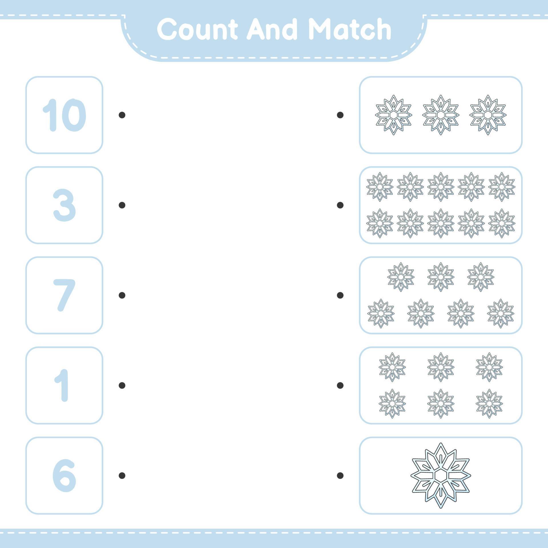 Count and match, count the number of Snowflake and match with the right ...