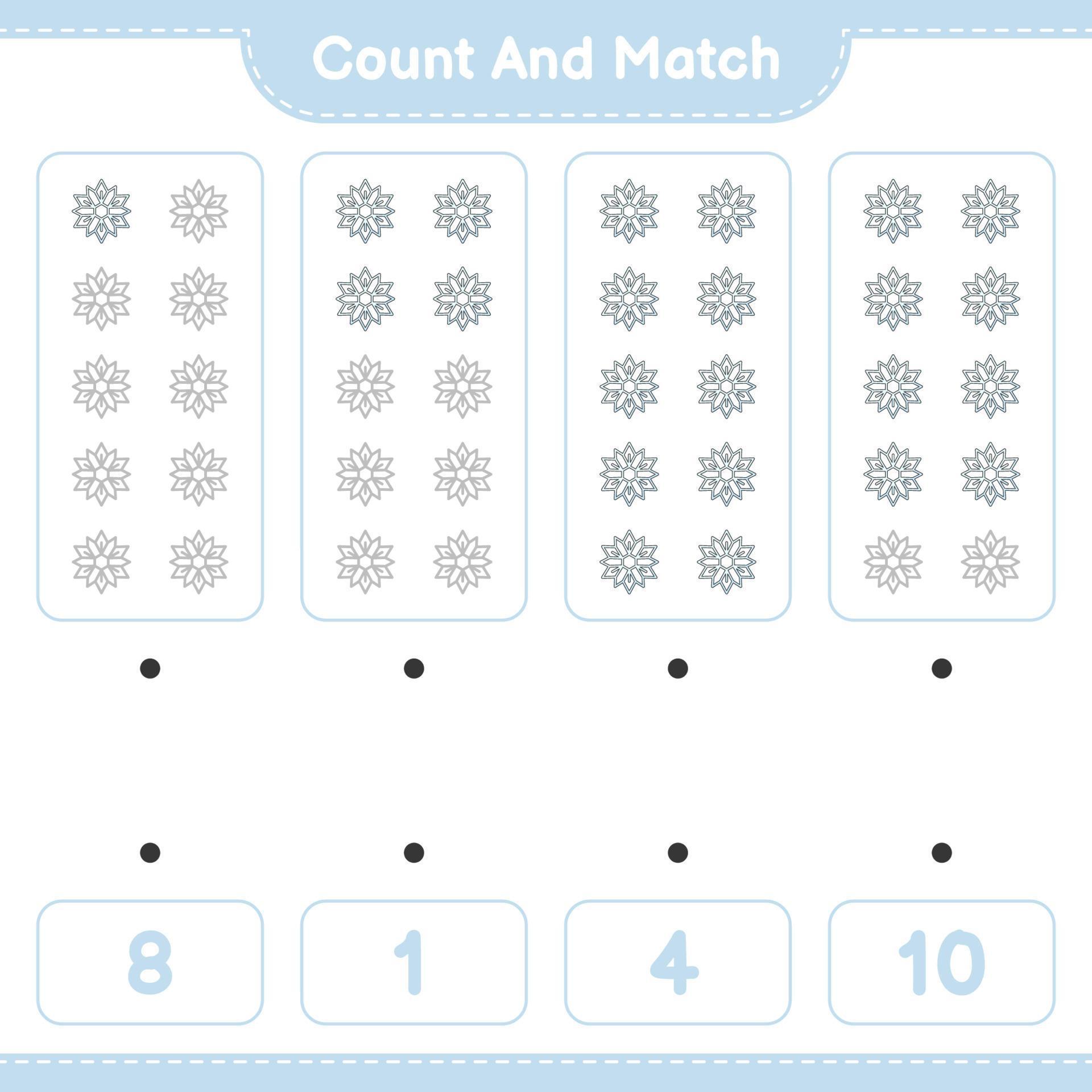 Count and match, count the number of Snowflake and match with the right ...