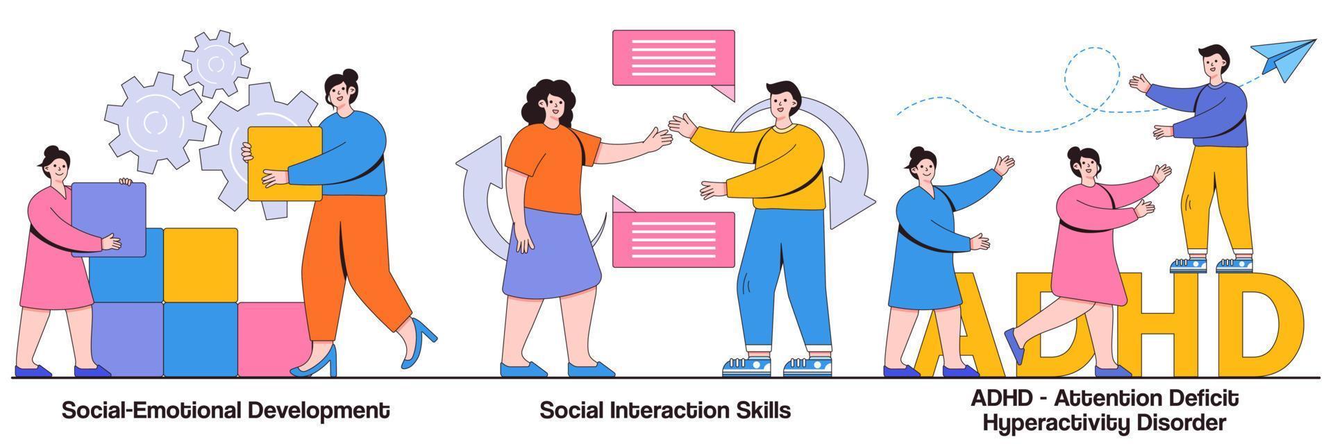 Social-emotional development, social interaction skills, ADHD - attention deficit hyperactivity ...