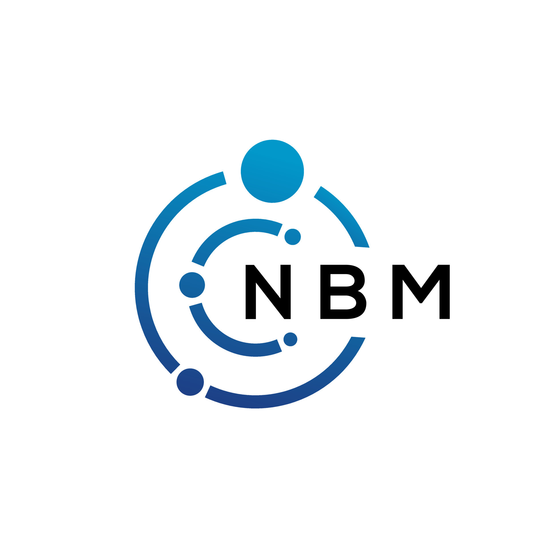 NBM letter technology logo design on white background. NBM creative initials letter IT logo ...