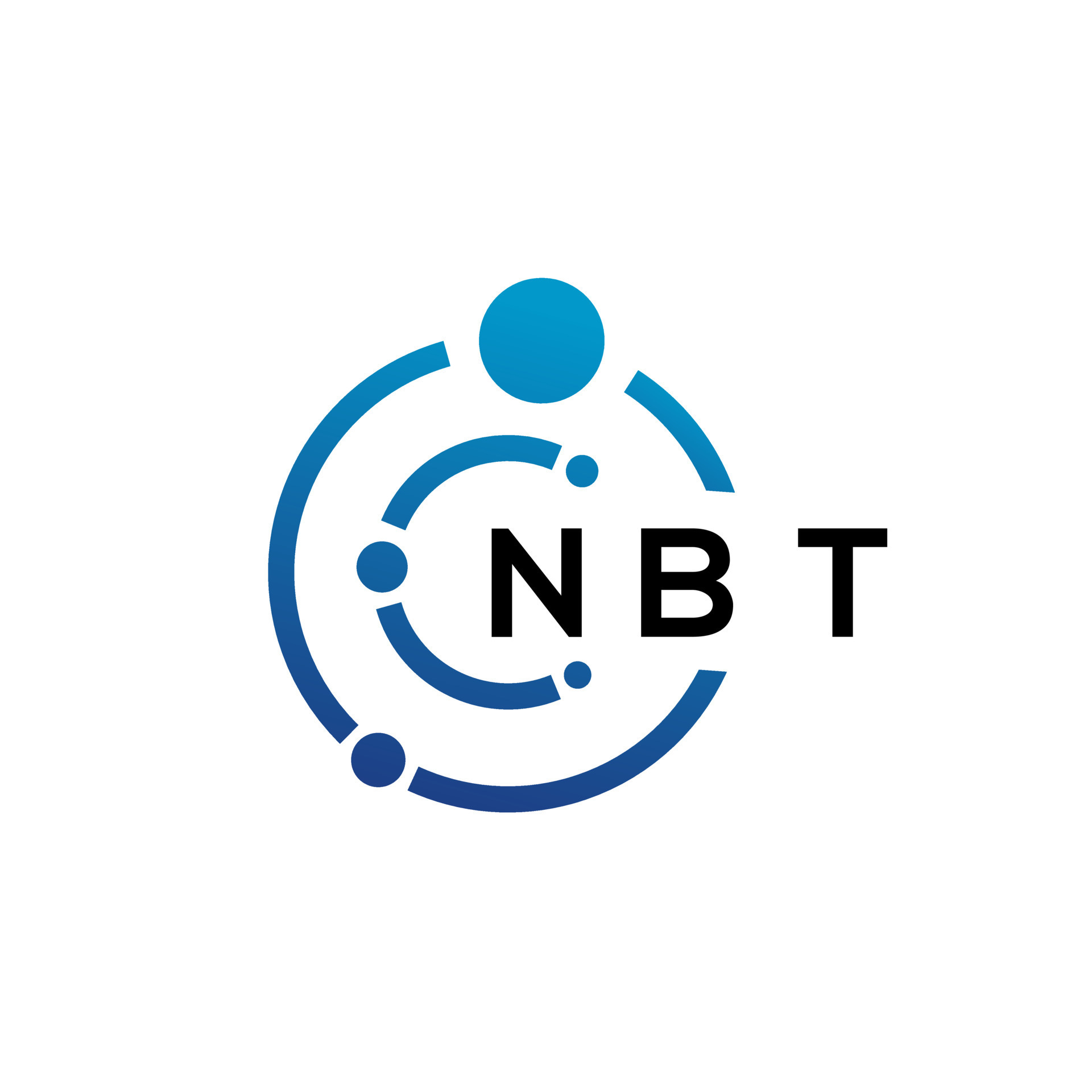 Diseño de logotipo de tecnología de letras nbt sobre fondo blanco. nbt creative initials letter ...