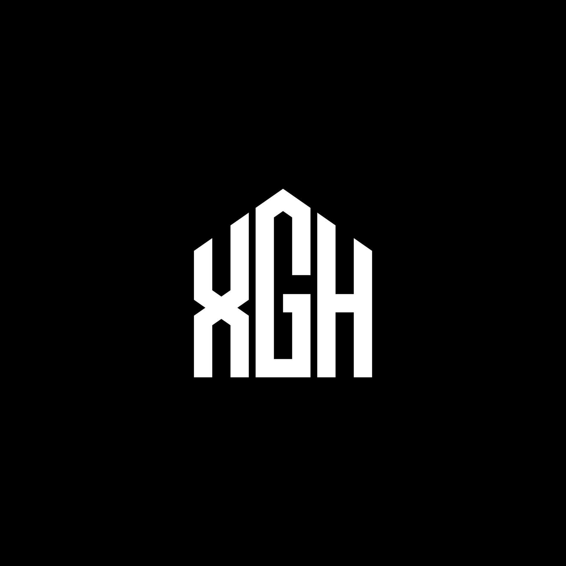 XGH letter logo design on BLACK background. XGH creative initials letter logo concept. XGH ...