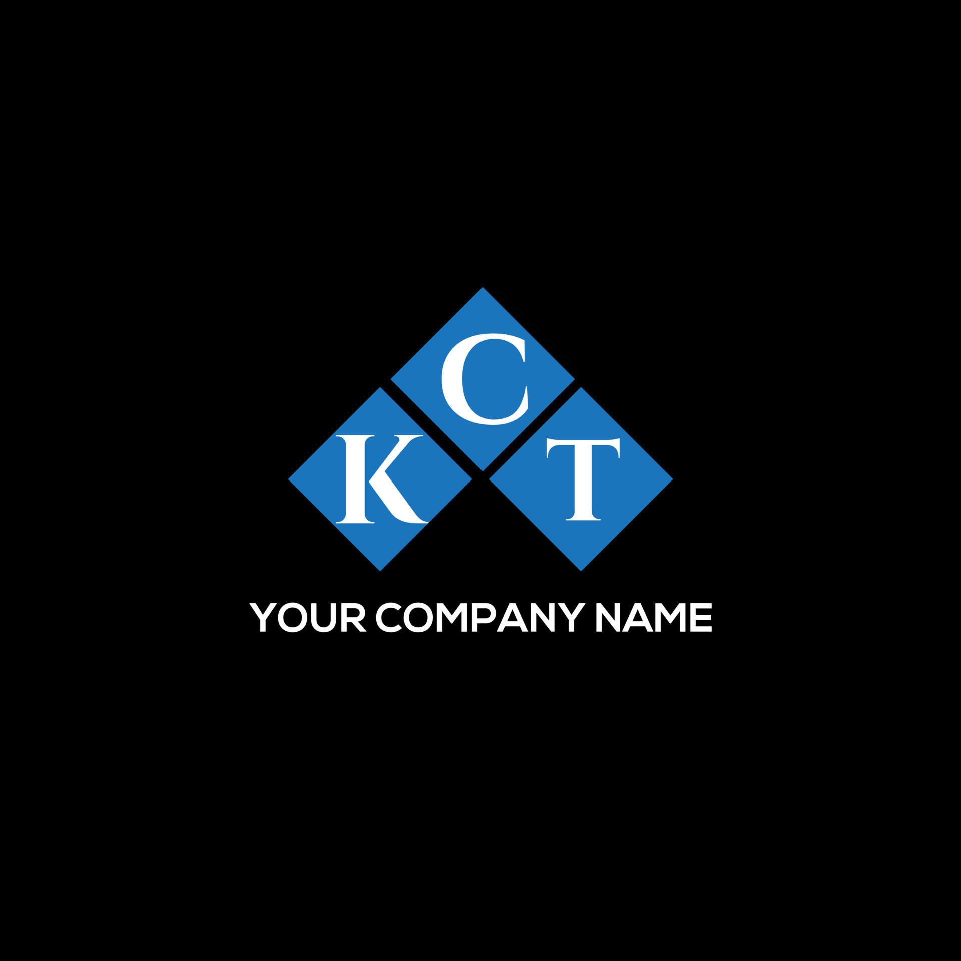 KCT letter logo design on BLACK background. KCT creative initials letter logo concept. KCT ...