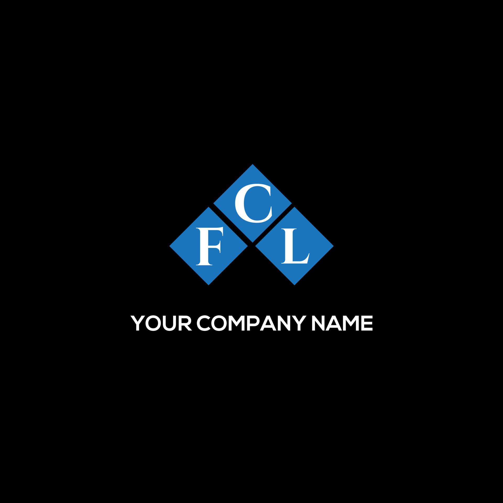 FCL letter logo design on BLACK background. FCL creative initials letter logo concept. FCL ...