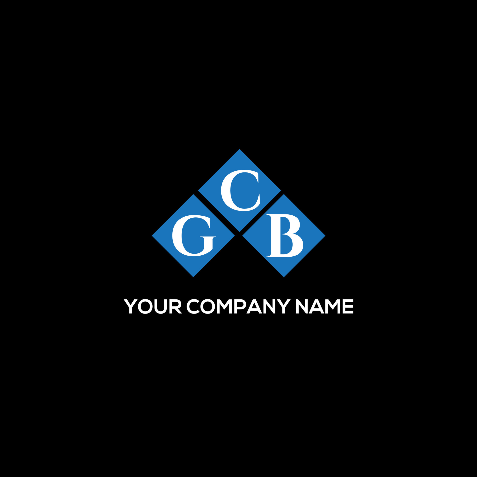 GCb letter logo design on BLACK background. GCb creative initials letter logo concept. GCb ...