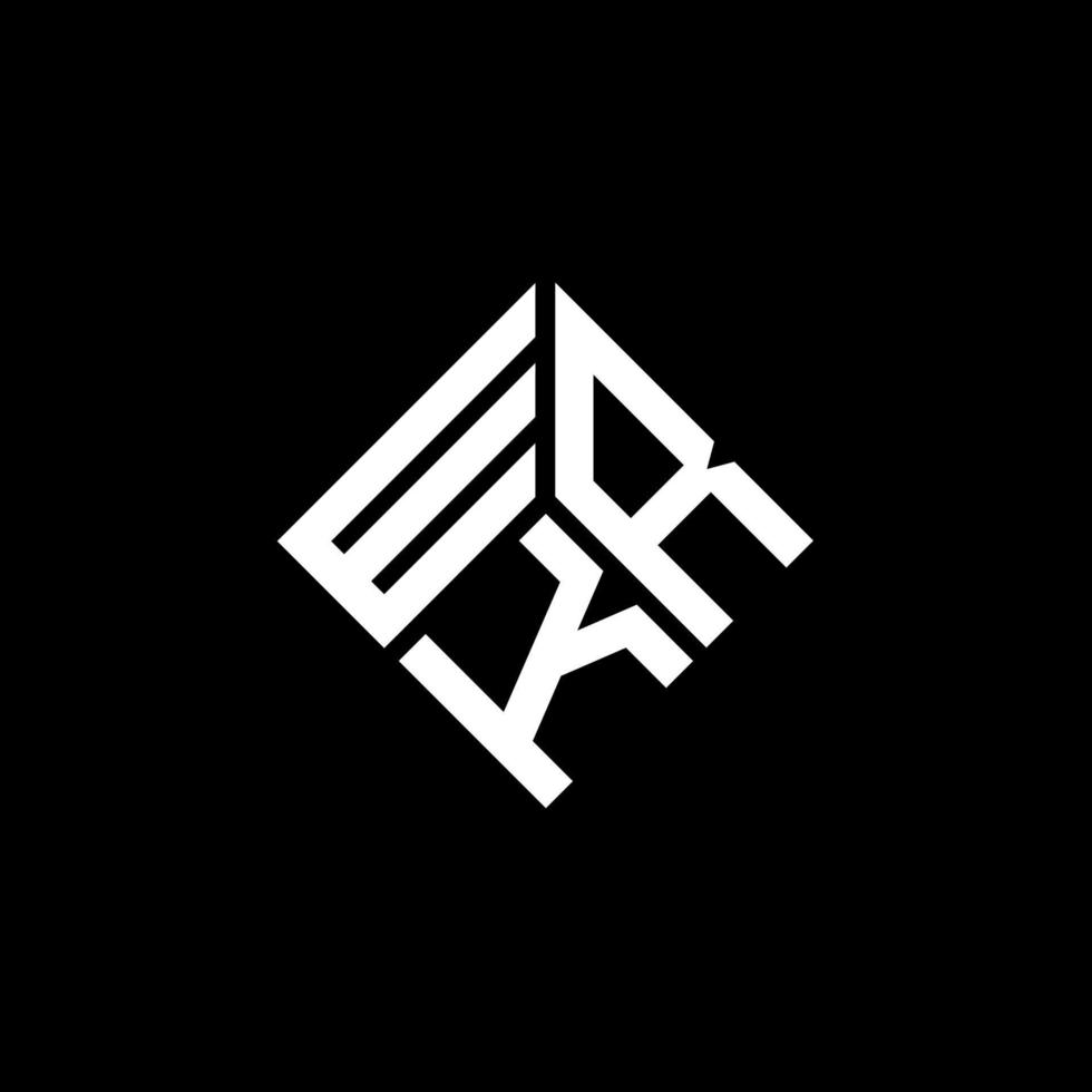 diseño de logotipo de letra wrk sobre fondo negro. wrk creative iniciales carta logo concepto ...