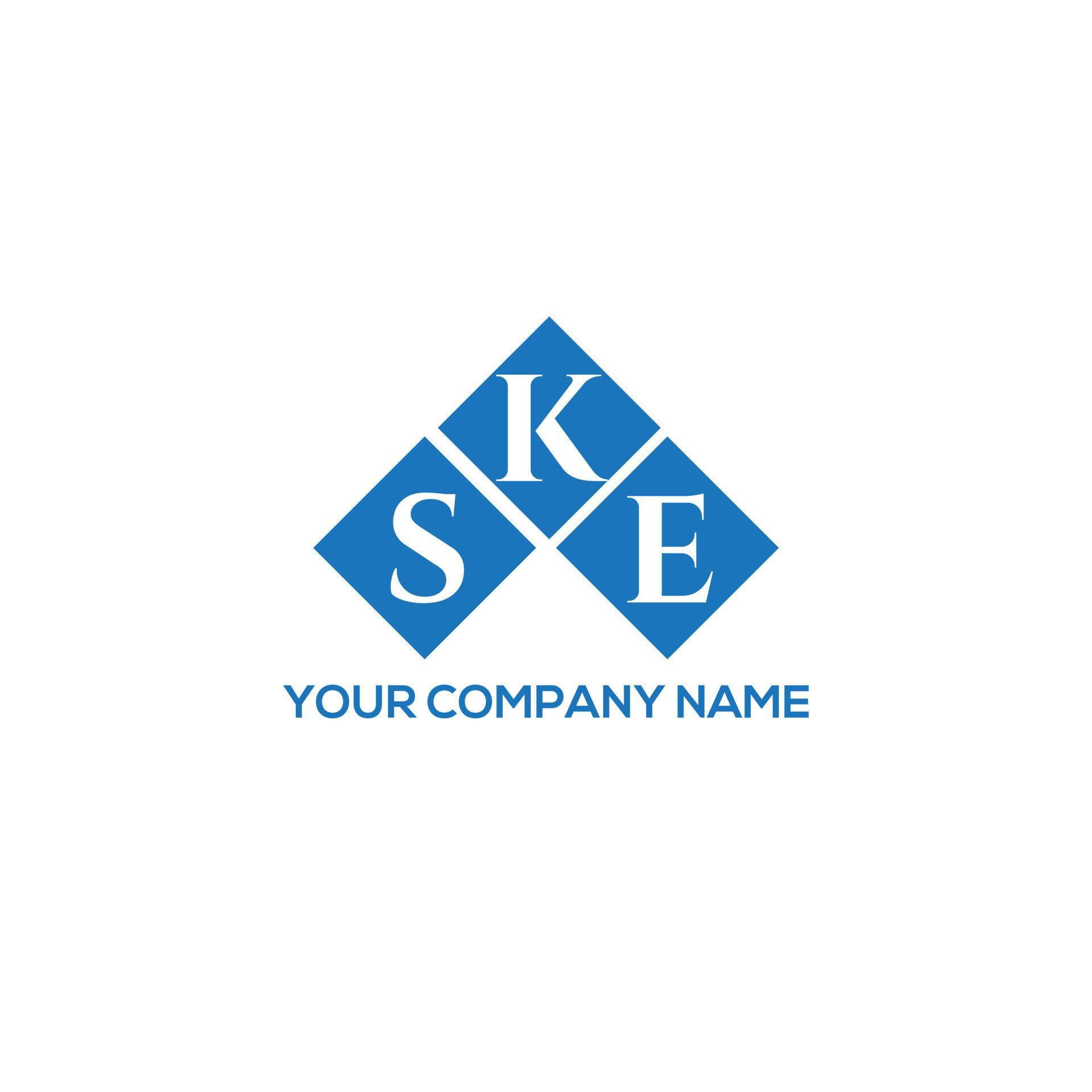 SKE letter design.SKE letter logo design on WHITE background. SKE creative initials letter logo ...