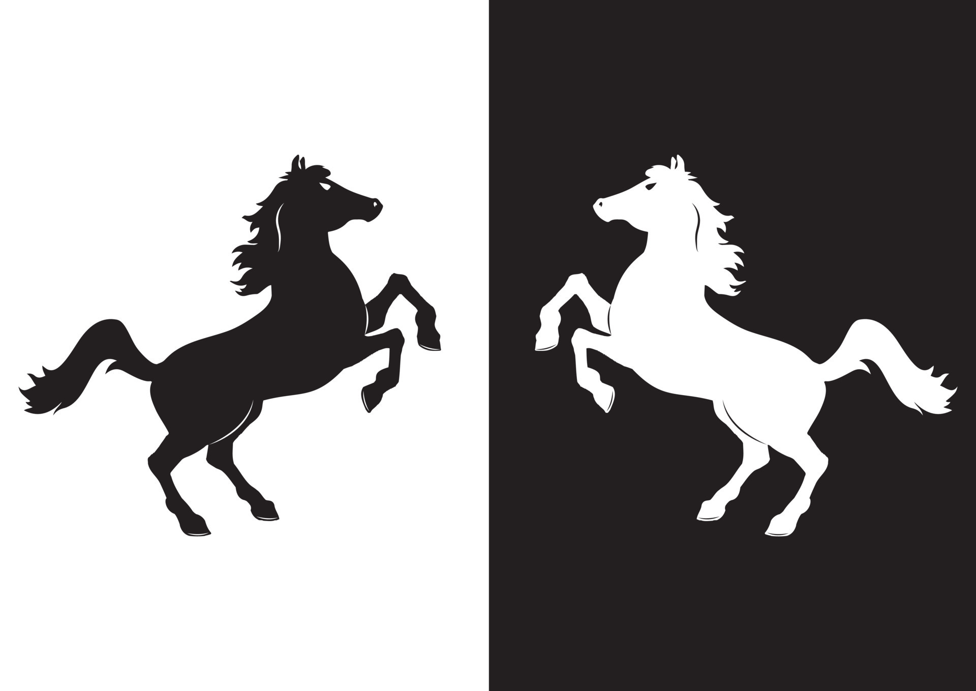 Horse Black And White Clipart