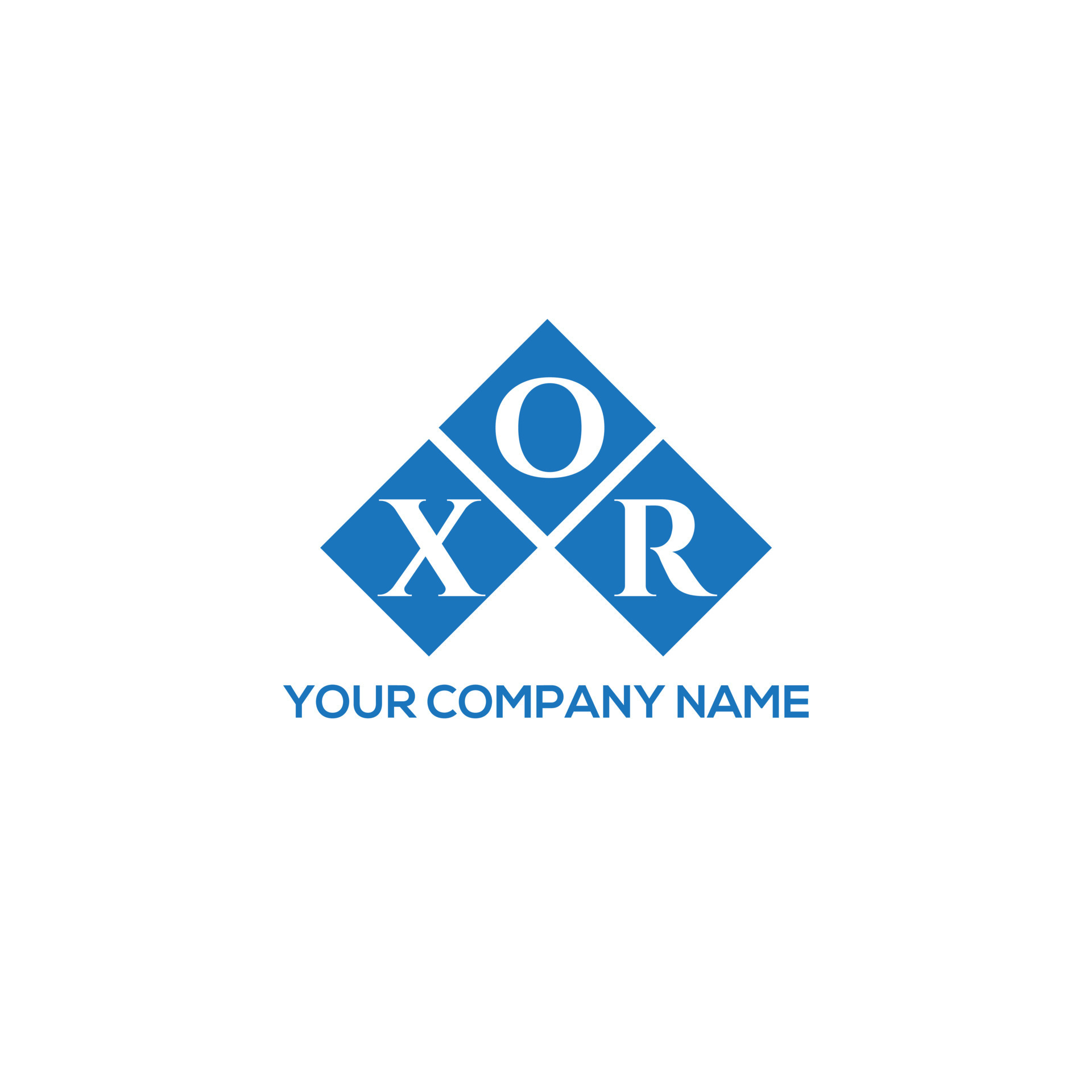 Xor Creative Initials Letter Logo Concept Xor Letter Design Xor Letter