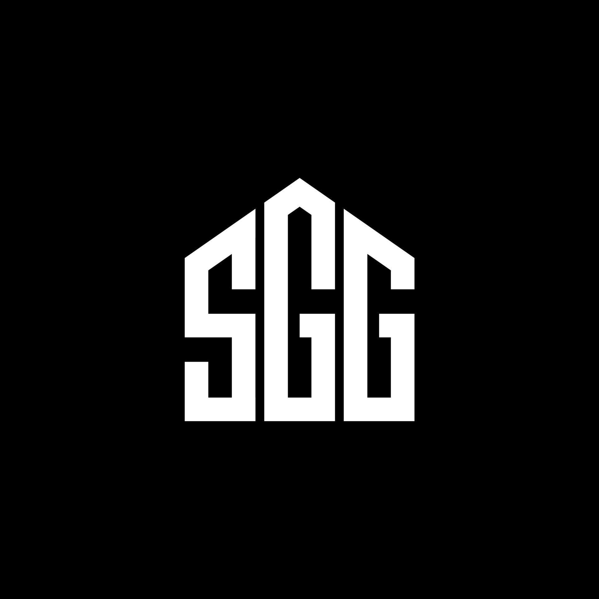 SGG letter design.SGG letter logo design on BLACK background. SGG creative initials letter logo ...