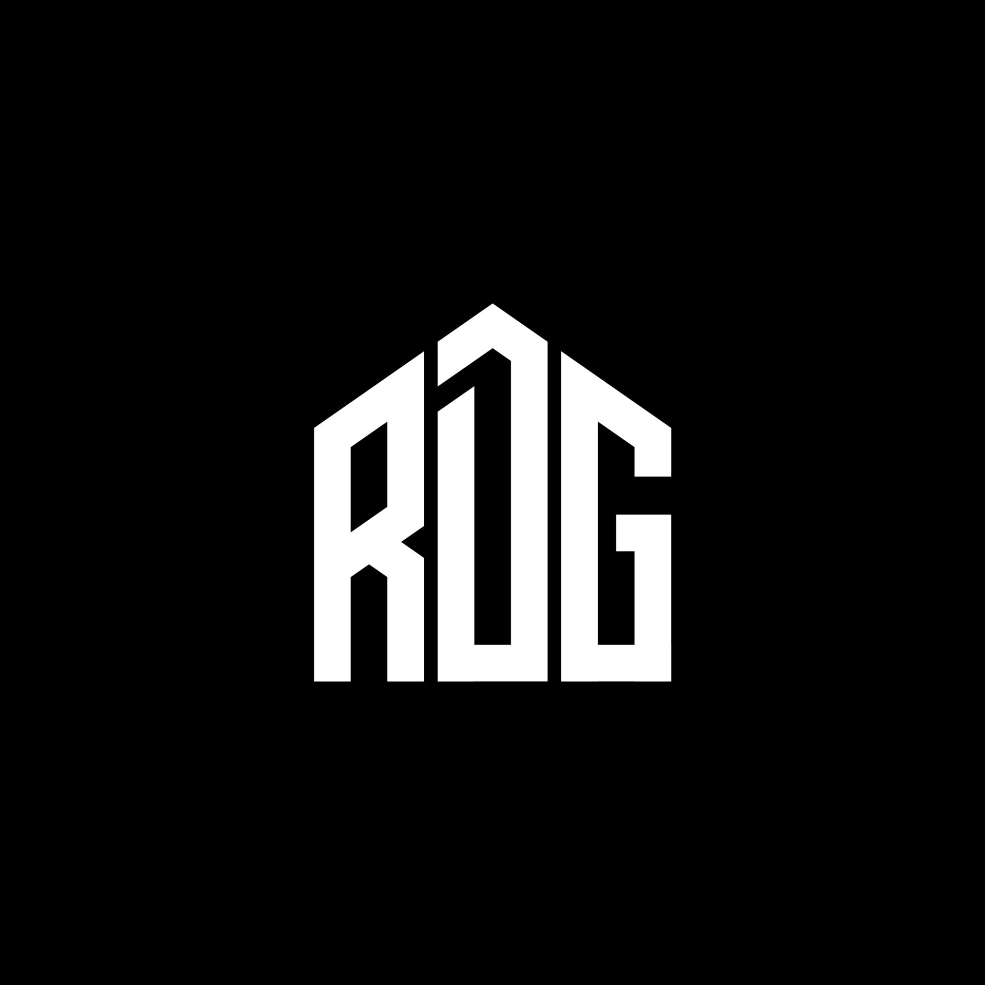 rdg letter design.rdg letter logo design sobre fondo negro. concepto de logotipo de letra de ...