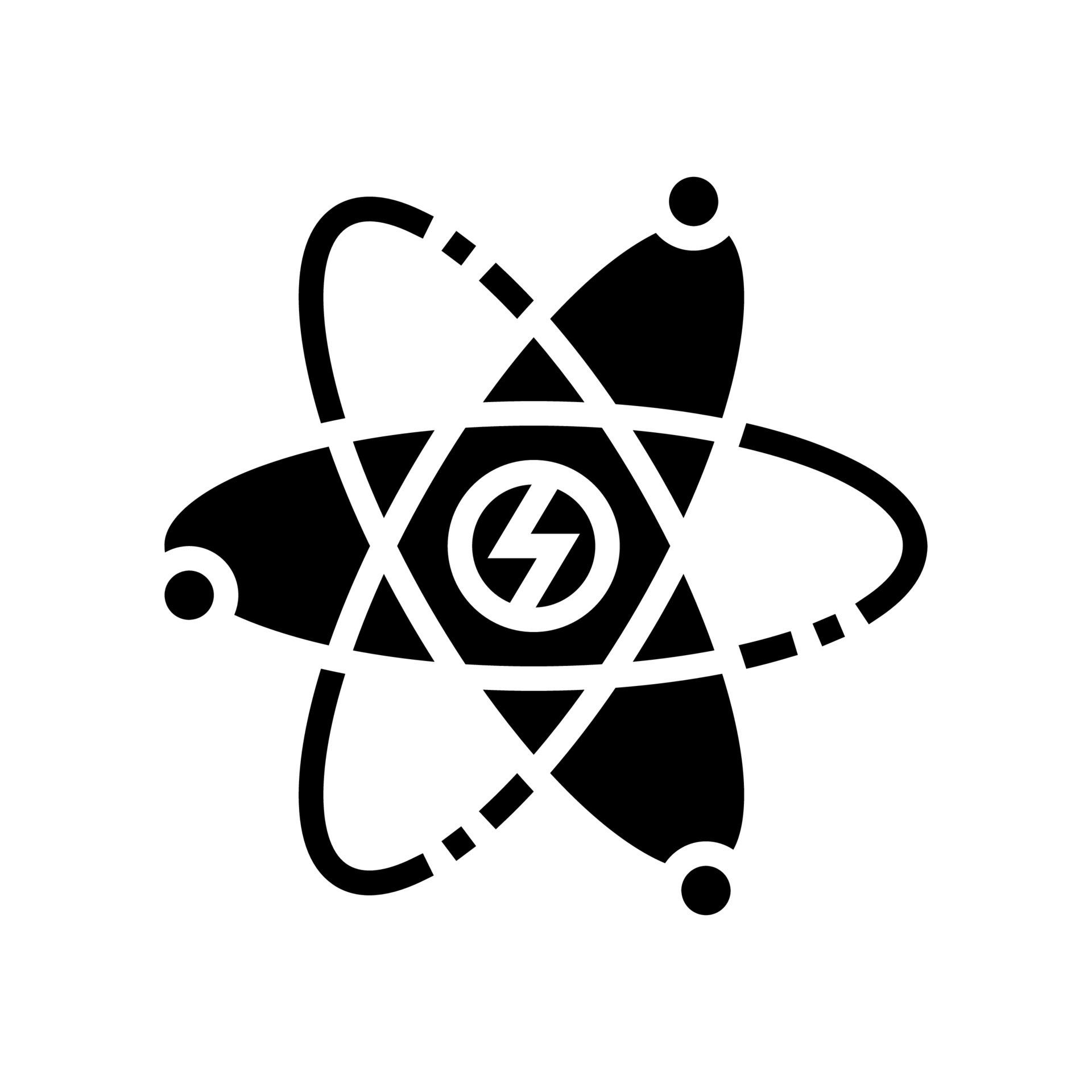 Atom Nuclear Energy Glyph Icon Vector Illustration 10186356 Vector Art At Vecteezy