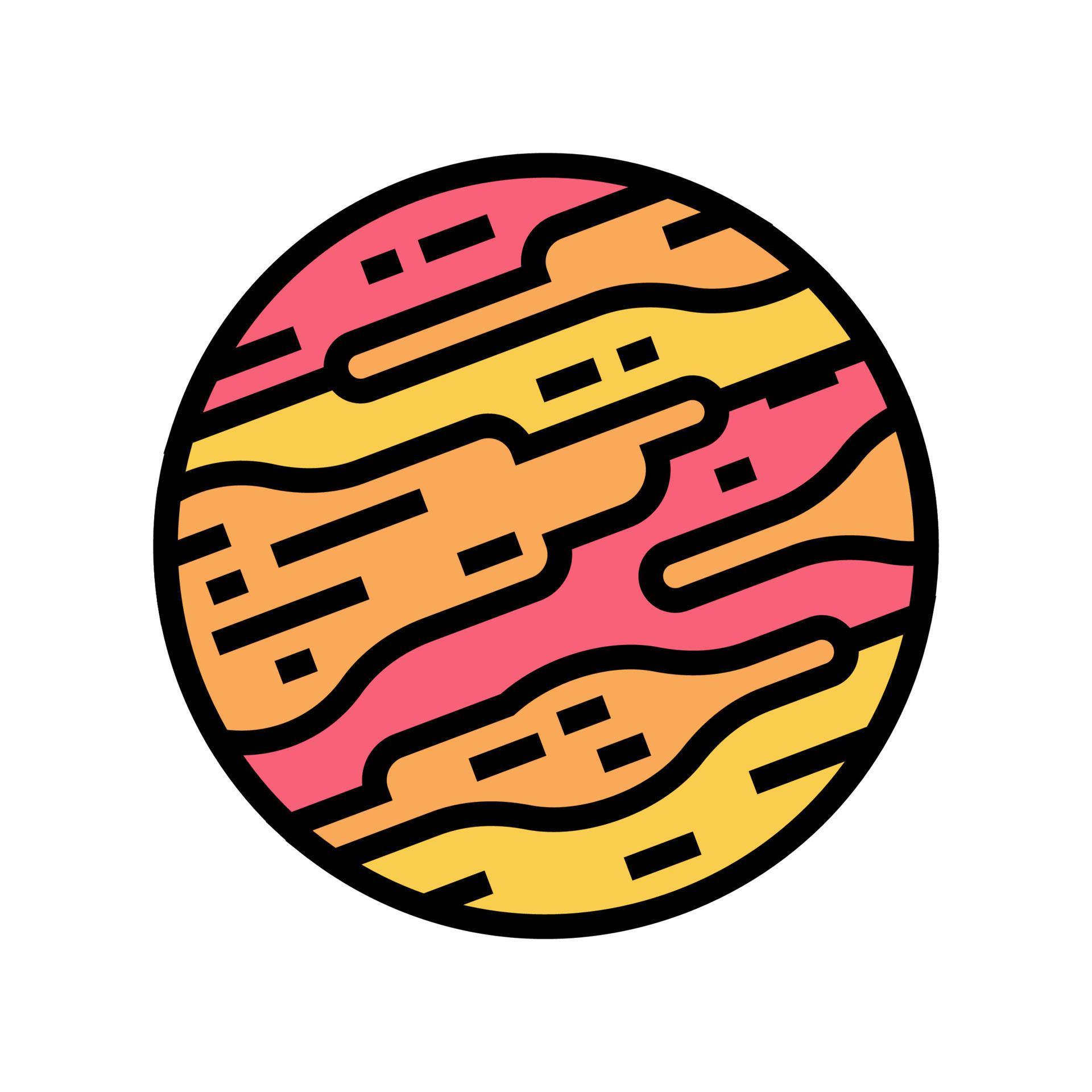 mars planet color icon vector flat illustration 10186385 Vector Art at ...