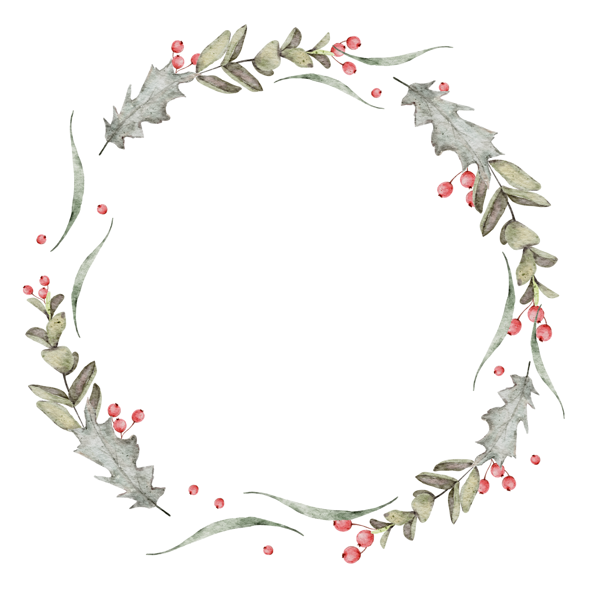 Christmas wreath watercolor 10189887 PNG