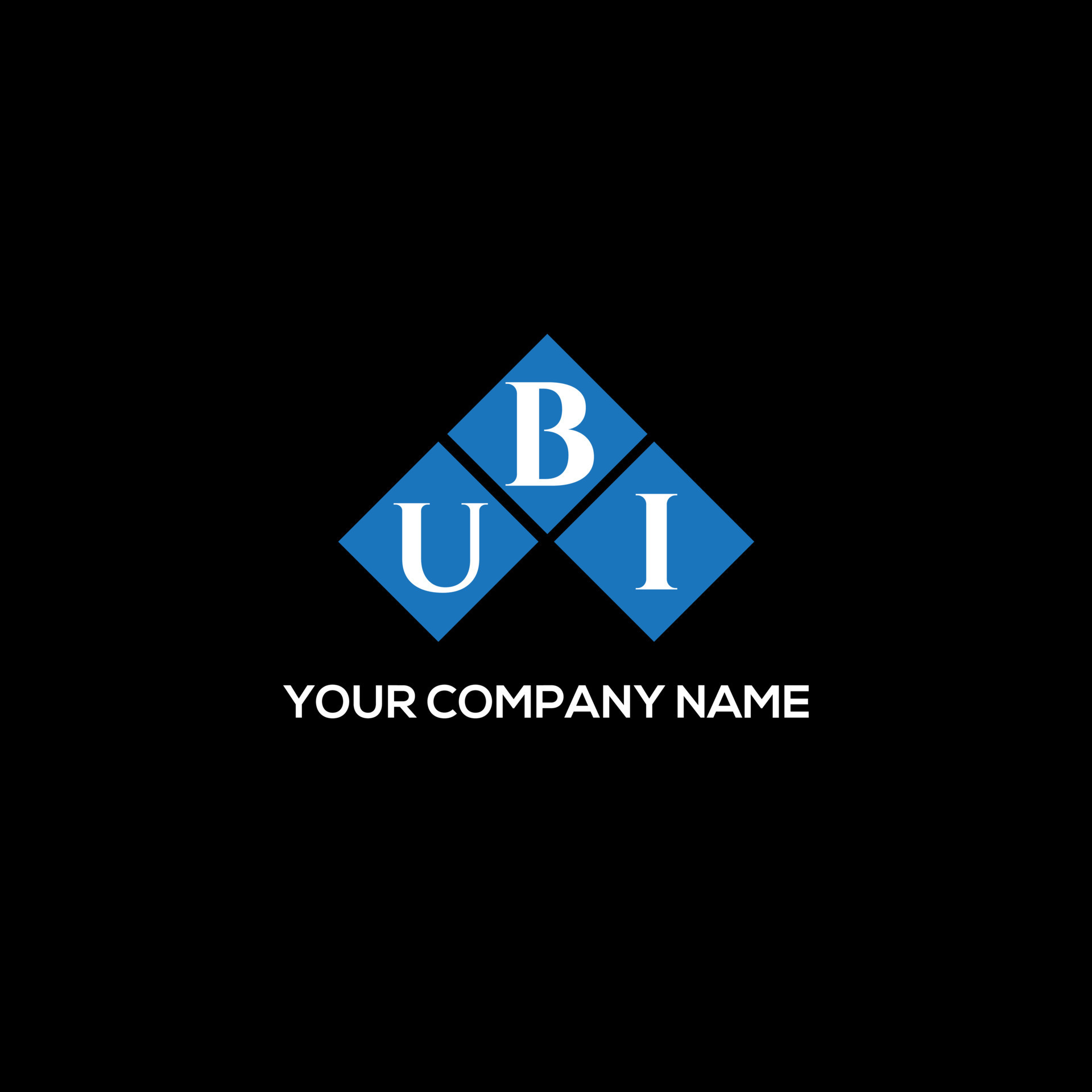 Ubi Letter Logo Design On Black Background Ubi Creative Initials Letter Logo Concept Ubi