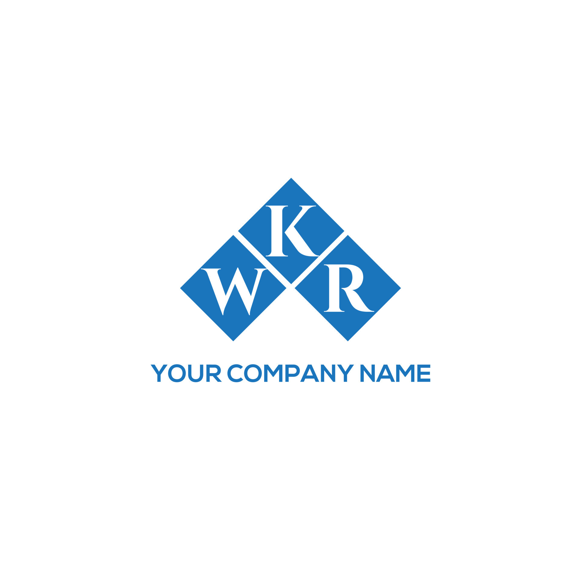 WKR letter logo design on WHITE background. WKR creative initials letter logo concept. WKR ...