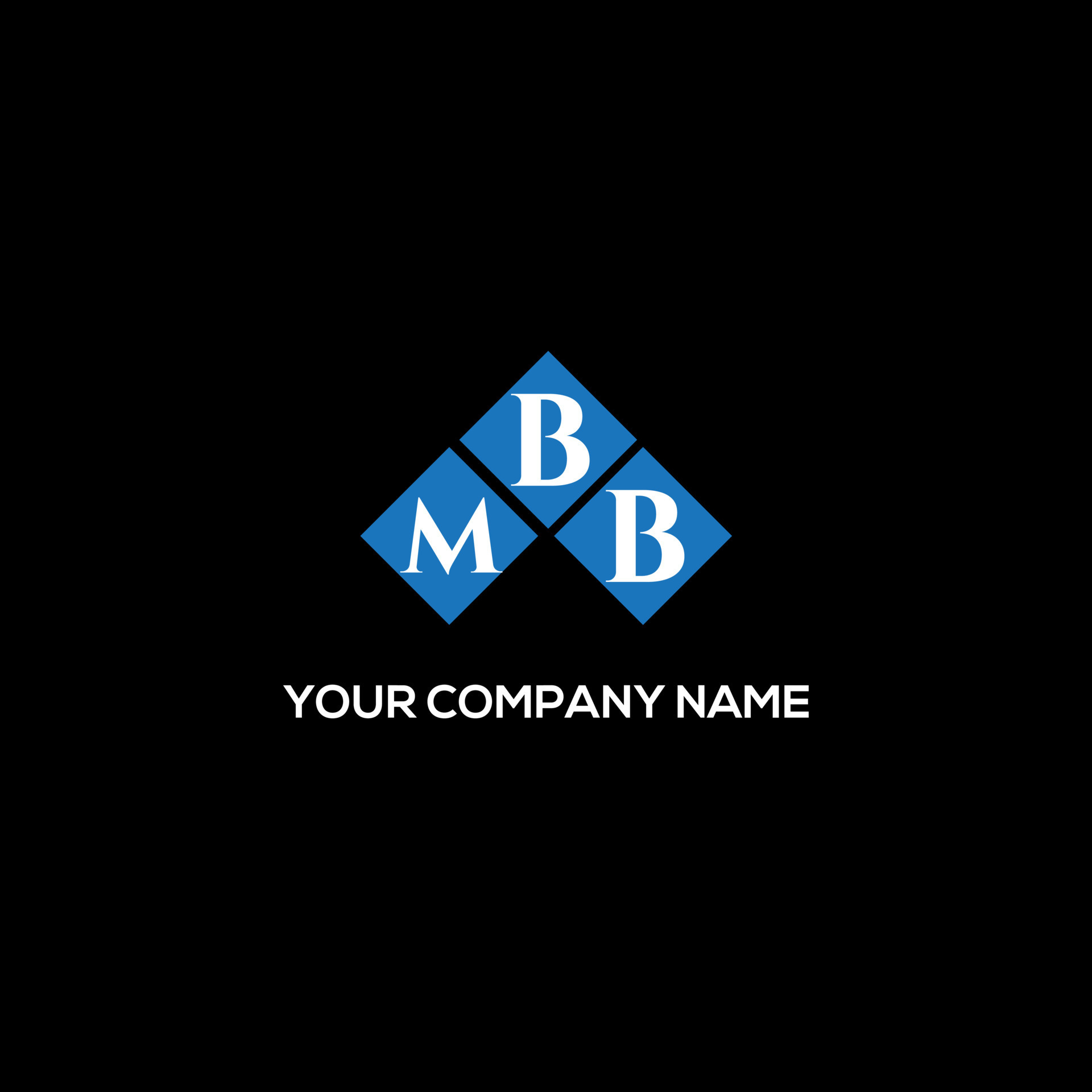 Mbb Letter Logo Design On Black Background Mbb Creative Initials