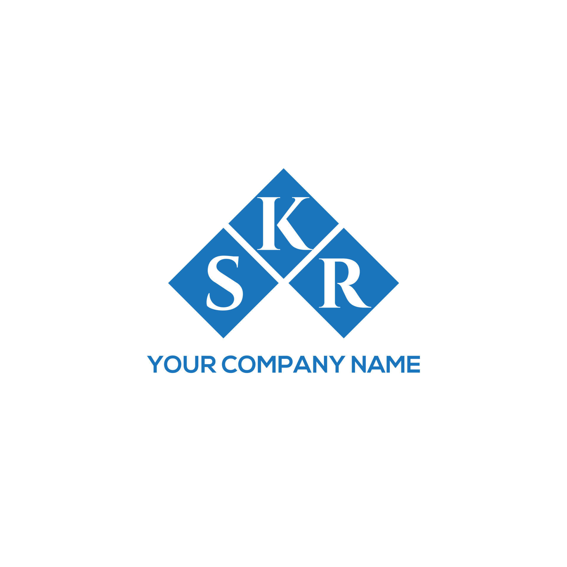 SKR letter logo design on WHITE background. SKR creative initials letter logo concept. SKR ...